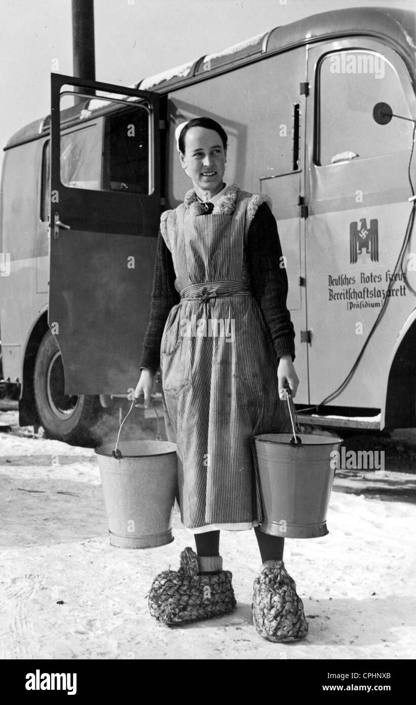 Nurse of the German Red Cross in Lodz, 1940 Stock Photo - Alamy