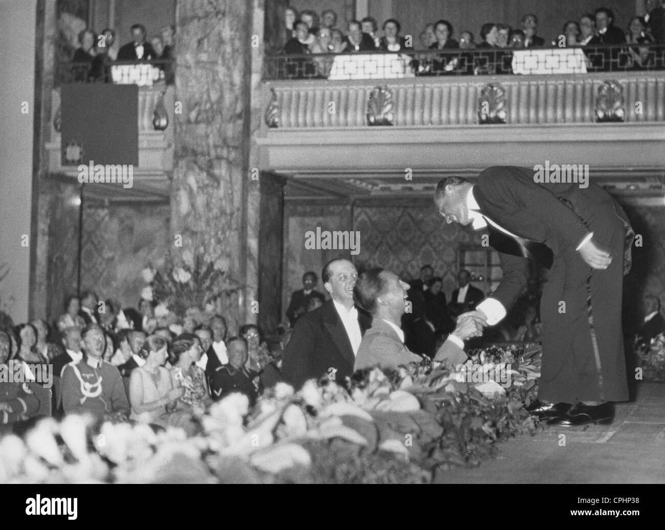 Joseph Goebbels during a German-Polish ceremony in Berlin, 1938 Stock ...