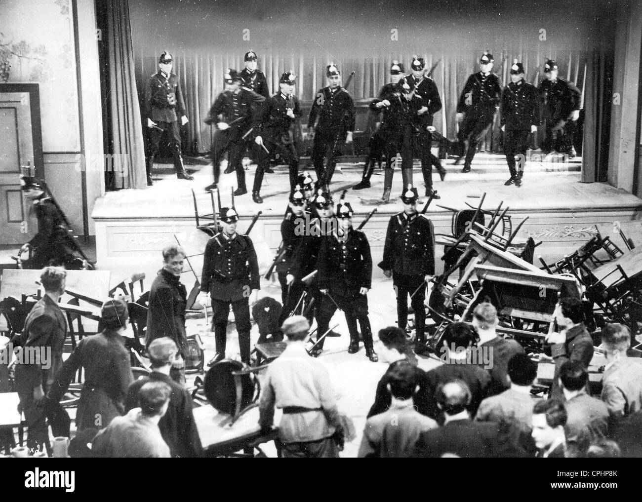 A brawl between Communists and National Socialists at a political ...