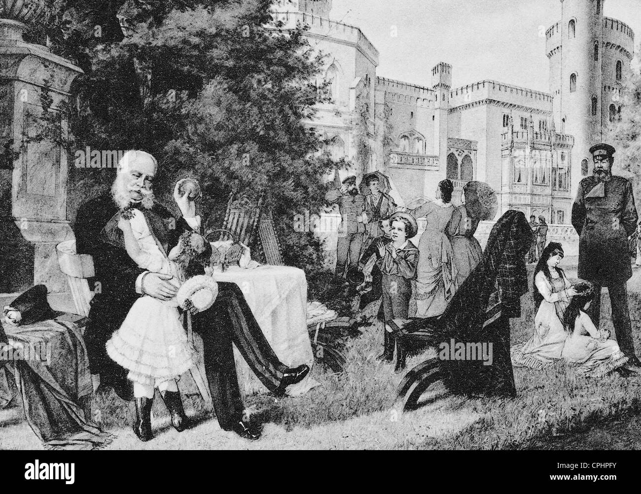 Emperor Wilhelm I with his family, 1877 Stock Photo - Alamy