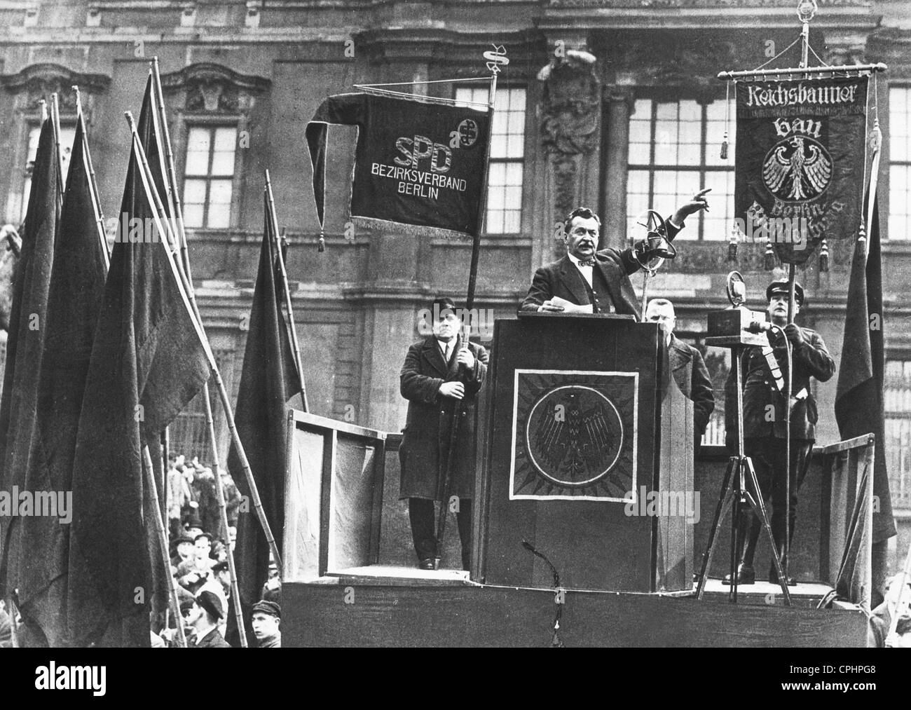 Spd party flags Black and White Stock Photos & Images - Alamy