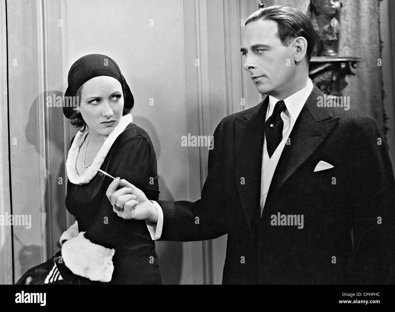 Olga Tschechowa and Johannes Riemann in 'Liebe auf Befehl', 1931 Stock ...