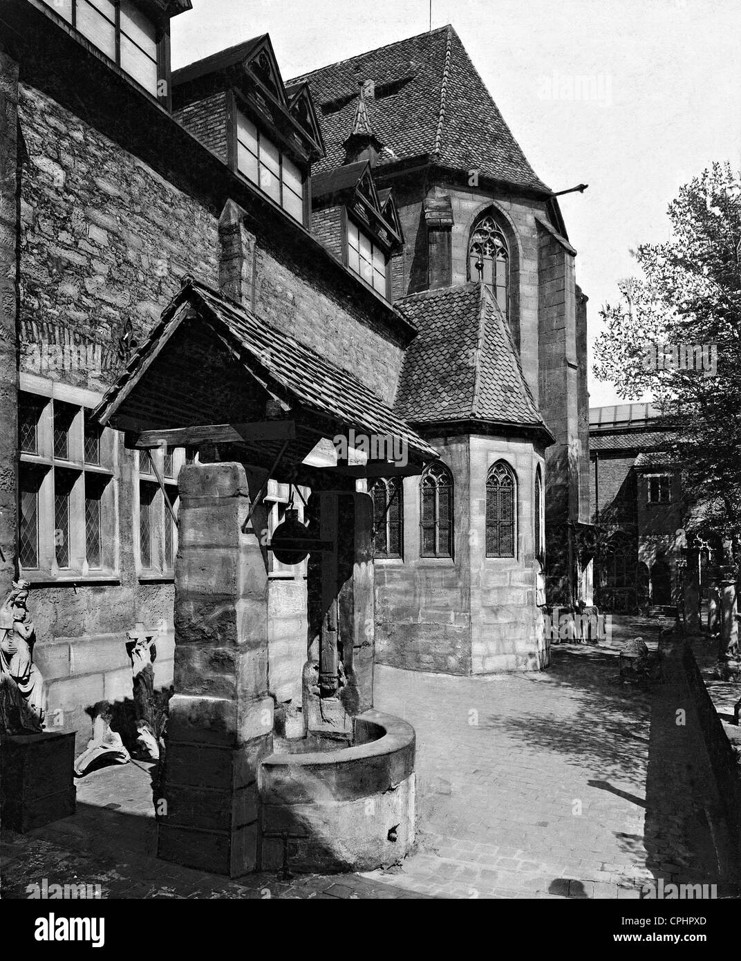 Monastery courtyard view Black and White Stock Photos & Images - Alamy