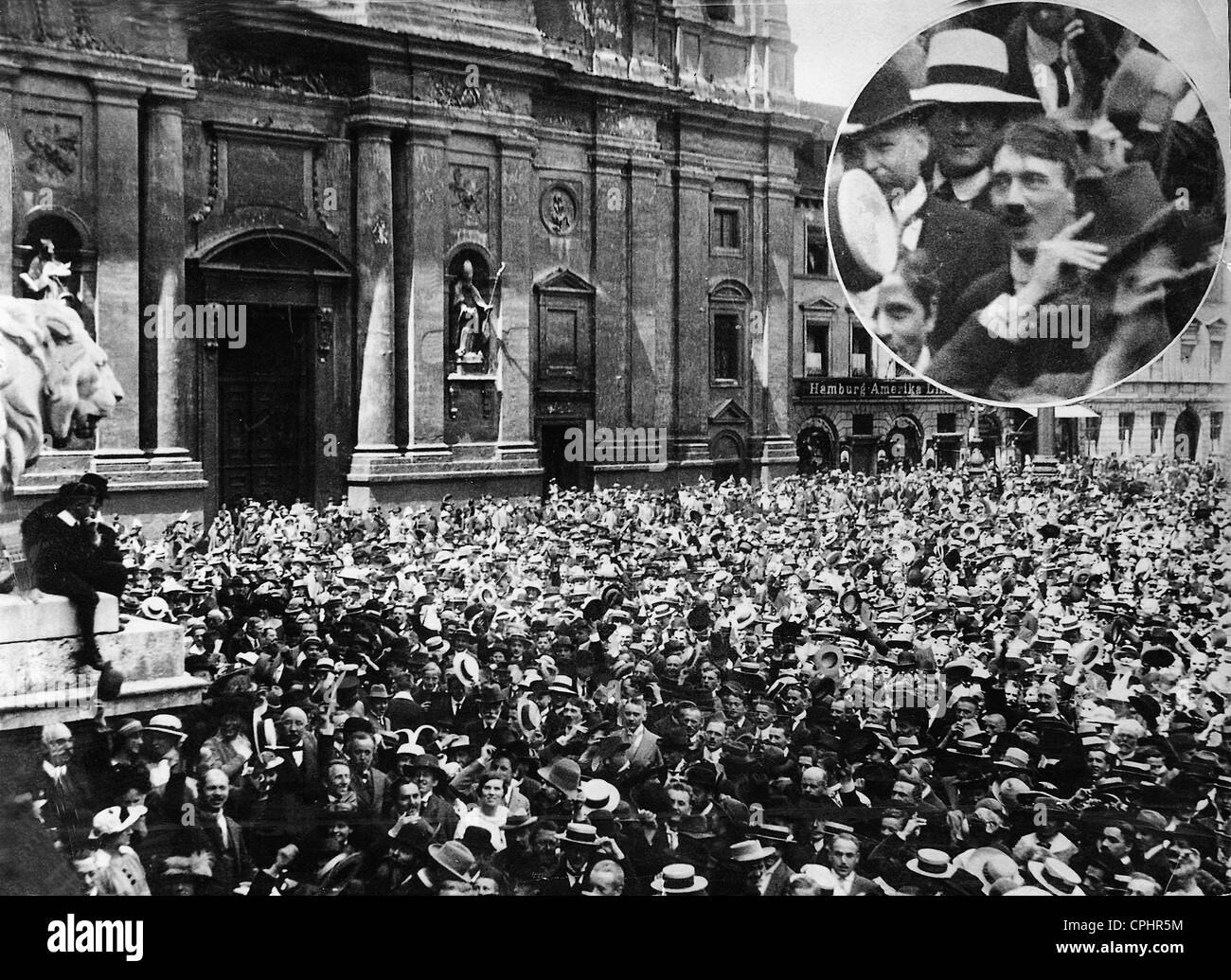 Hitler at the Outbreak of World War I in Munich, 1914 Stock Photo - Alamy