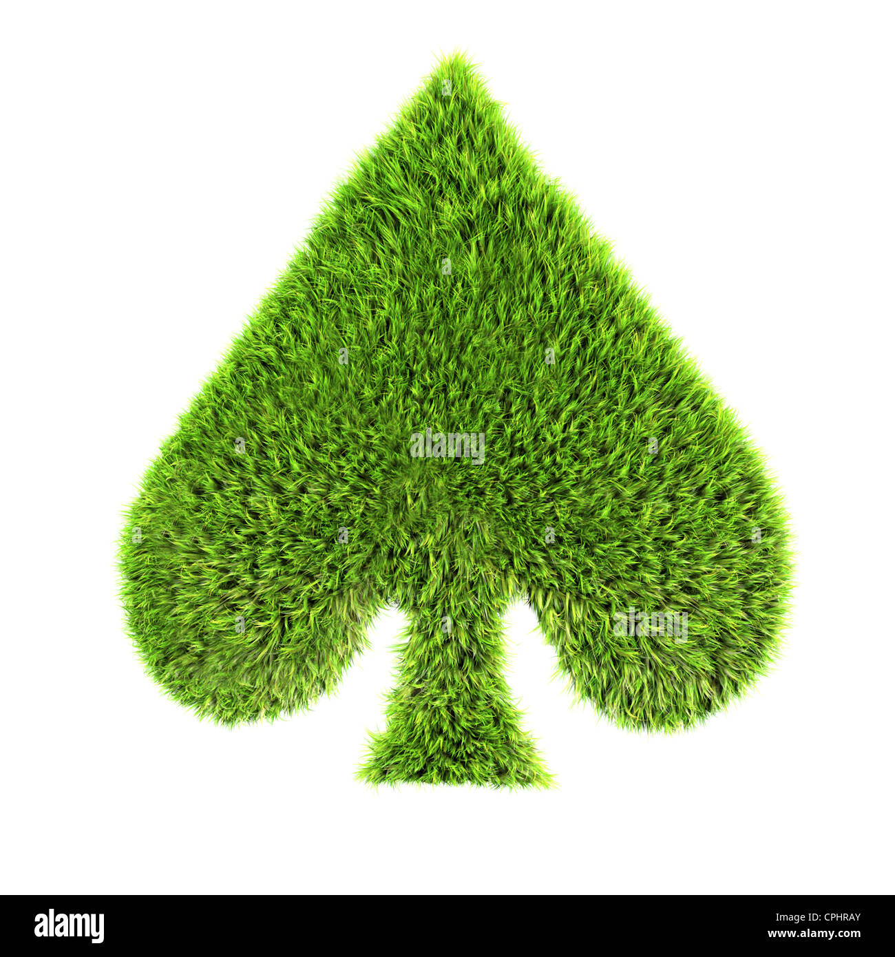grass spade sign isolated on a white background Stock Photo - Alamy