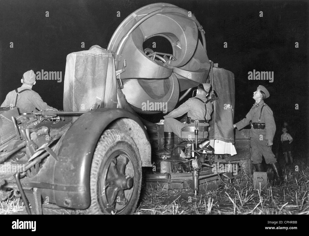 German sound detector, 1939 Stock Photo - Alamy