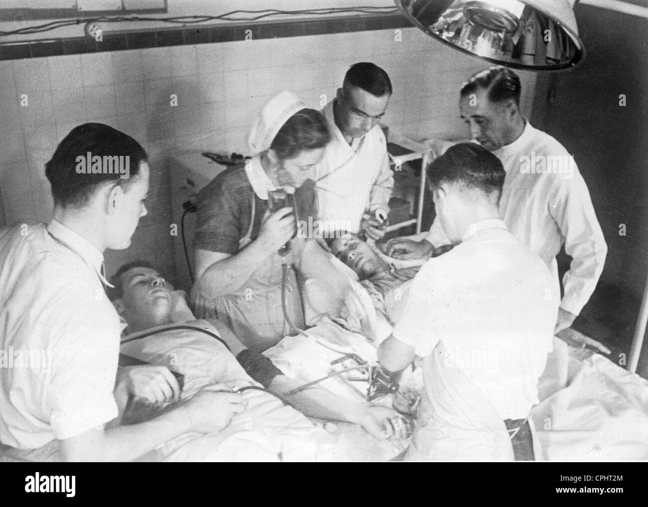 Blood transfusion world war Black and White Stock Photos & Images - Alamy