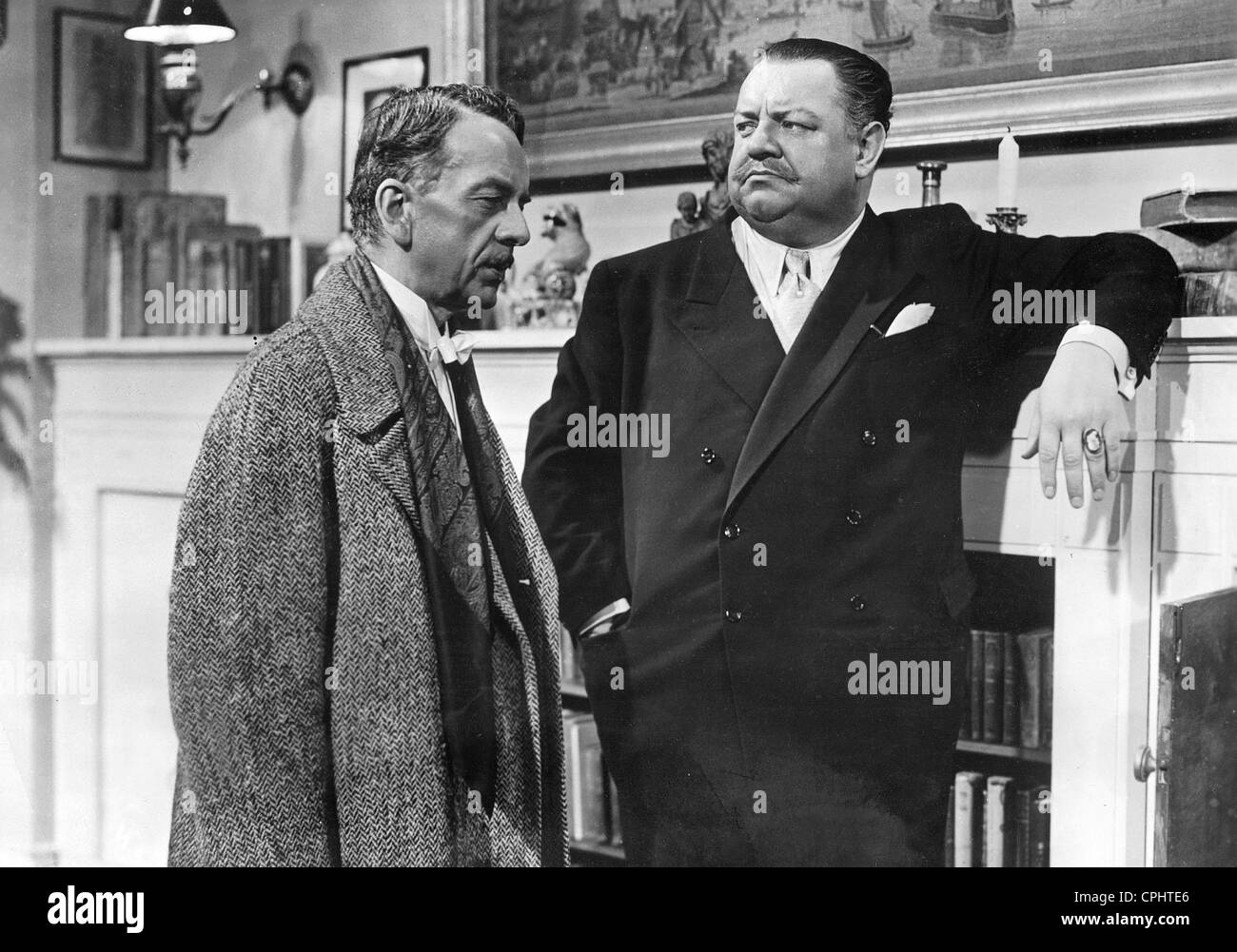 Erich Ponto and Heinrich George in 'The Big Shadow ', 1942 Stock Photo ...