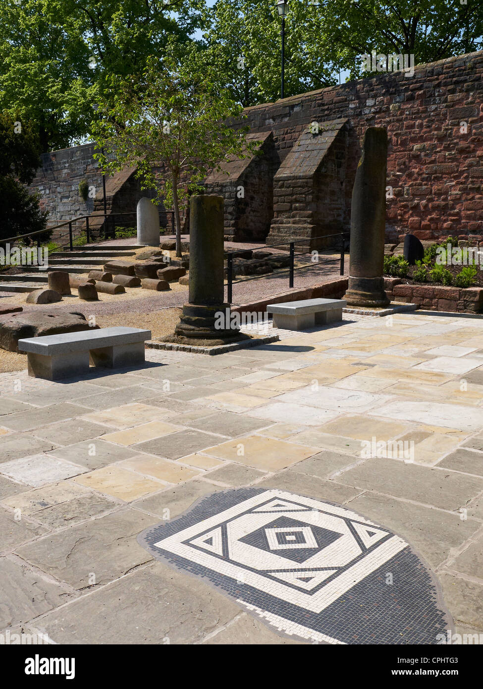 The Roman Gardens in Chester Cheshire UK Stock Photo - Alamy