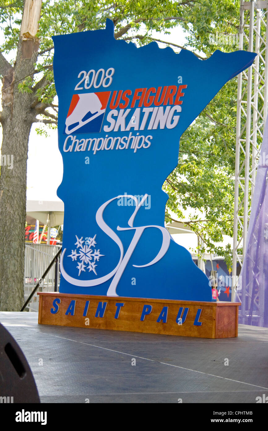 State of Minnesota shaped poster for the 2008 US Figure Ice Skating ...