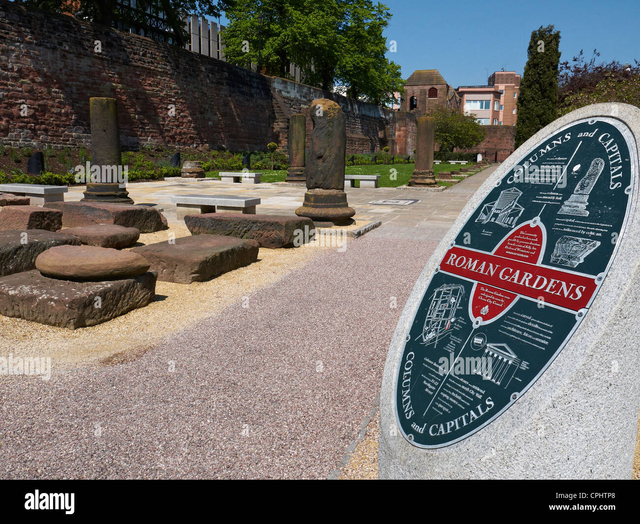 The Roman Gardens in Chester Cheshire UK Stock Photo - Alamy