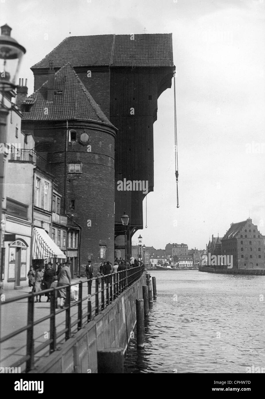 Crane gate in Danzig, 1939 Stock Photo - Alamy