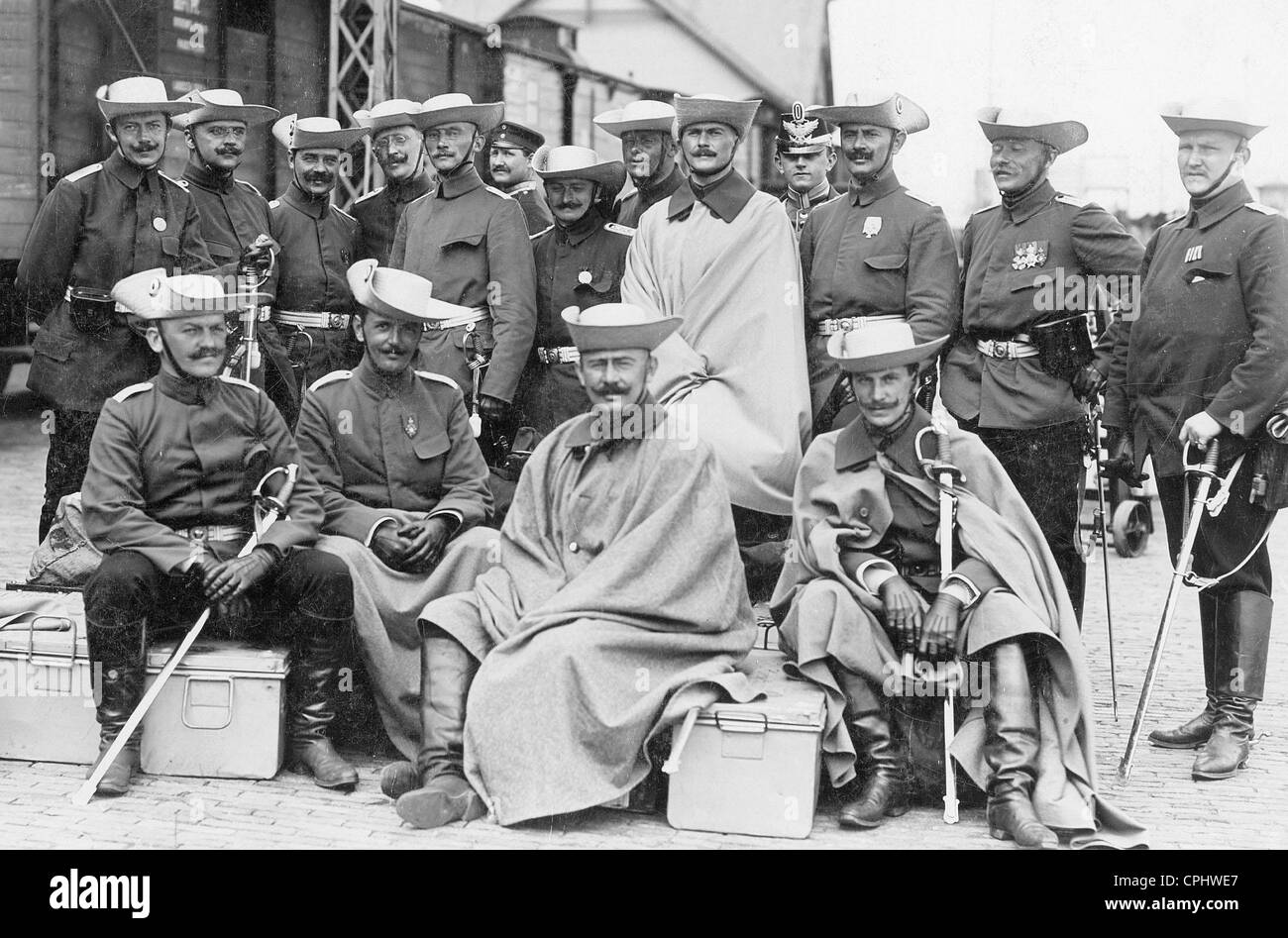 Officers of the 1st Infantry Regiment of East Asia, 1900 Stock Photo ...