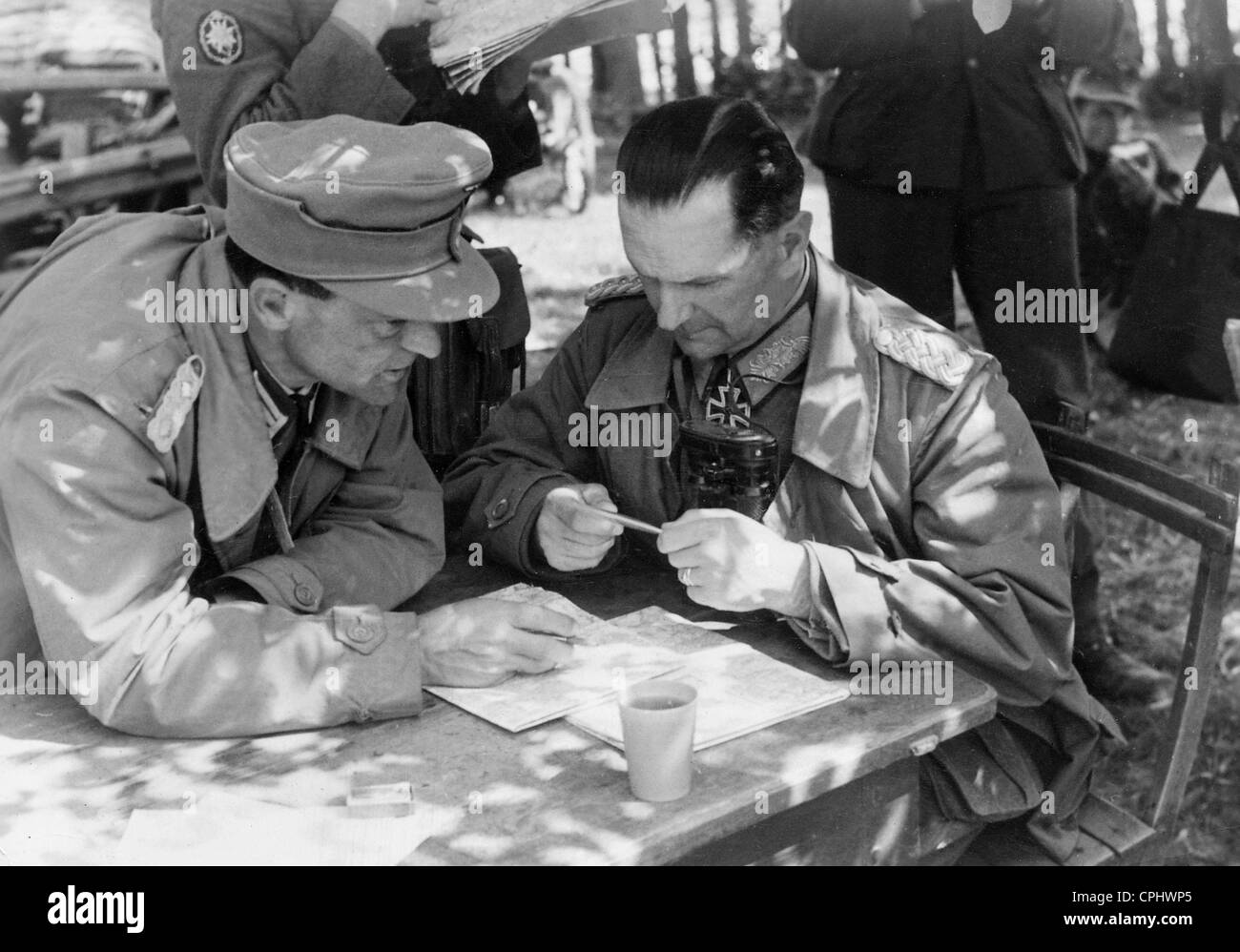 German officers during a meeting, 1941 Stock Photo - Alamy