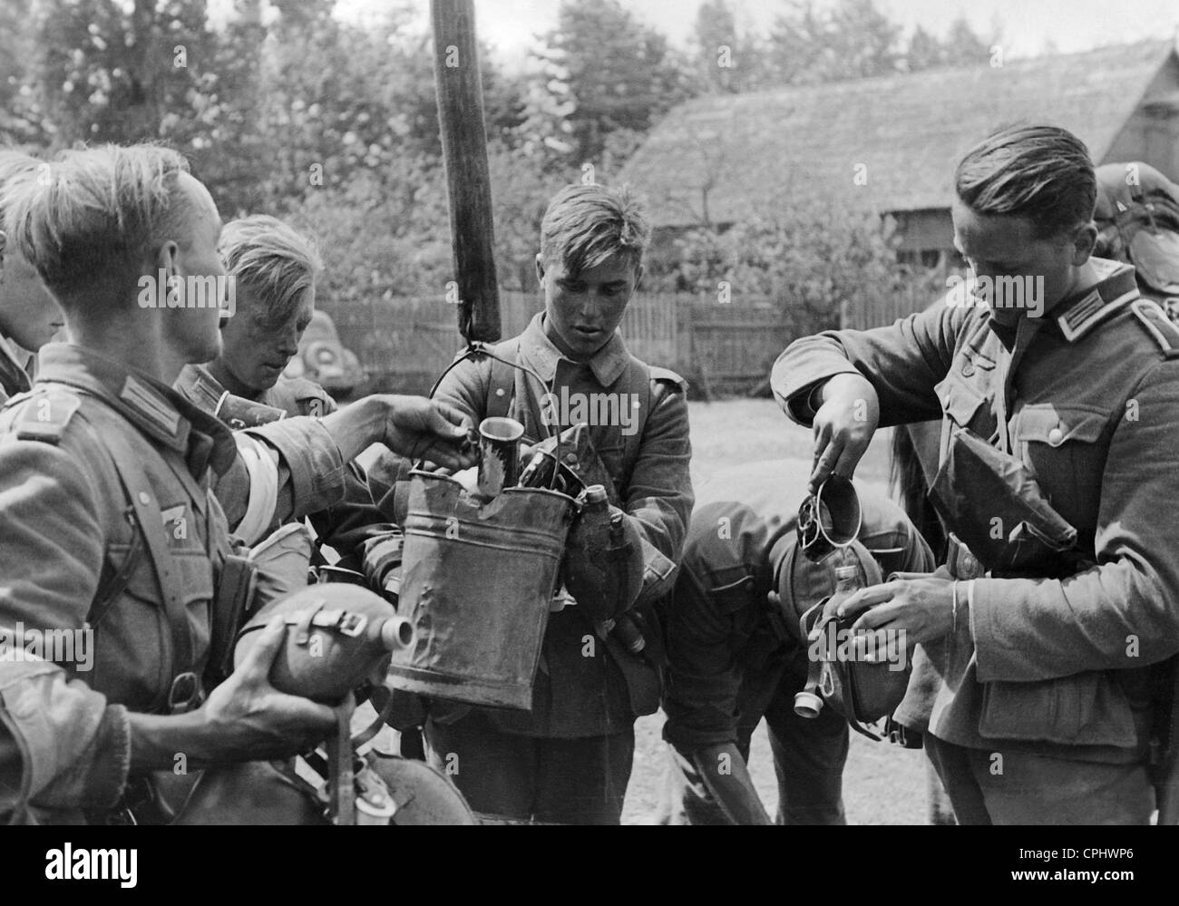 German soldiers march during Black and White Stock Photos & Images - Alamy