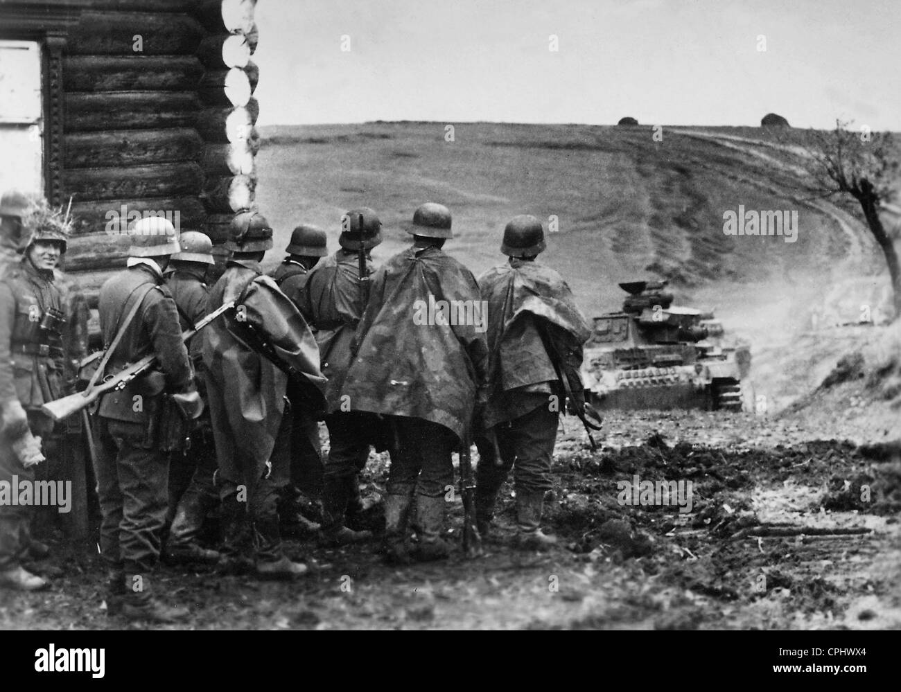 German infantry and tanks in the attack on the Eastern Front, 1941 ...