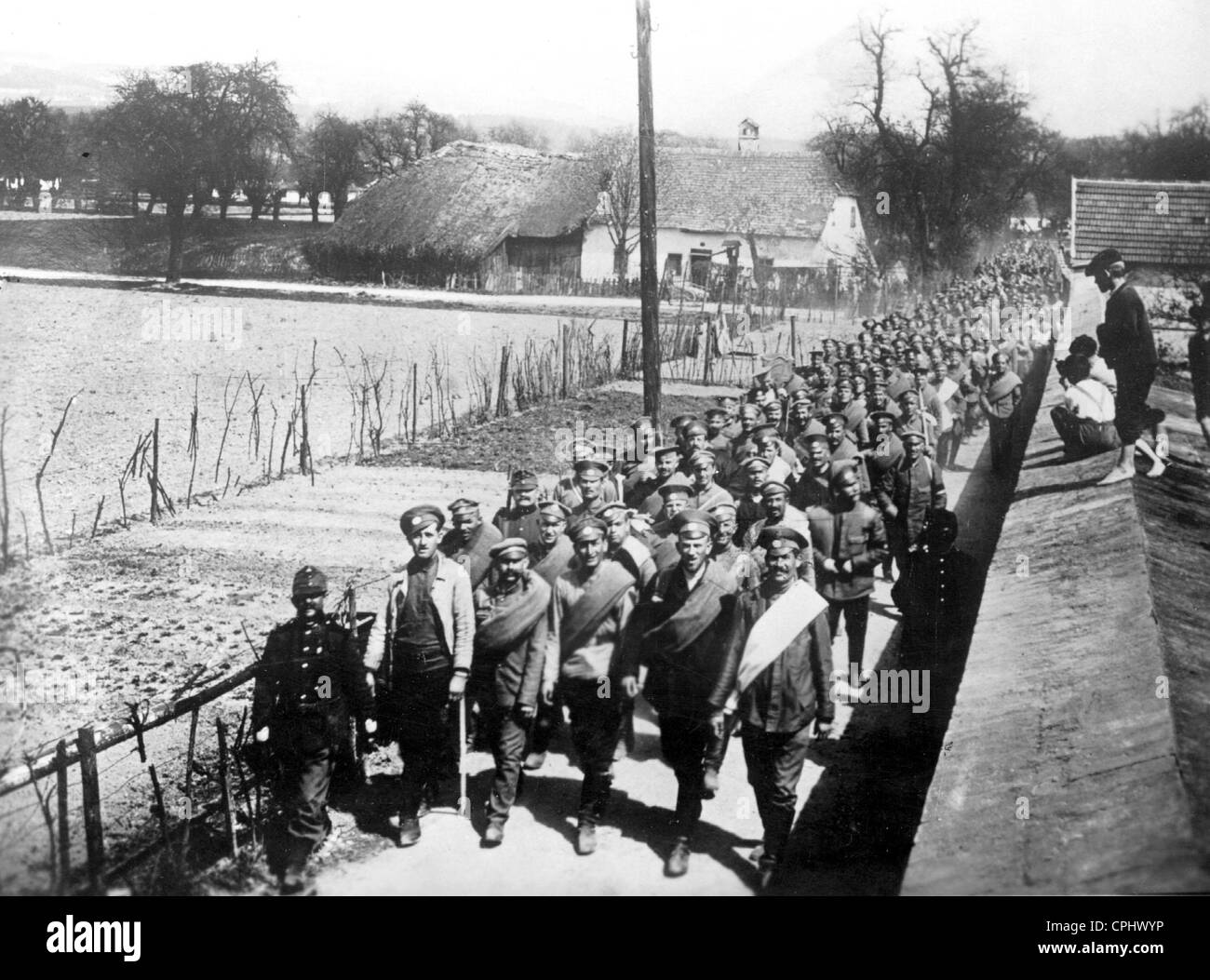 Russian prisoners of war in the First World War, 1915 Stock Photo - Alamy
