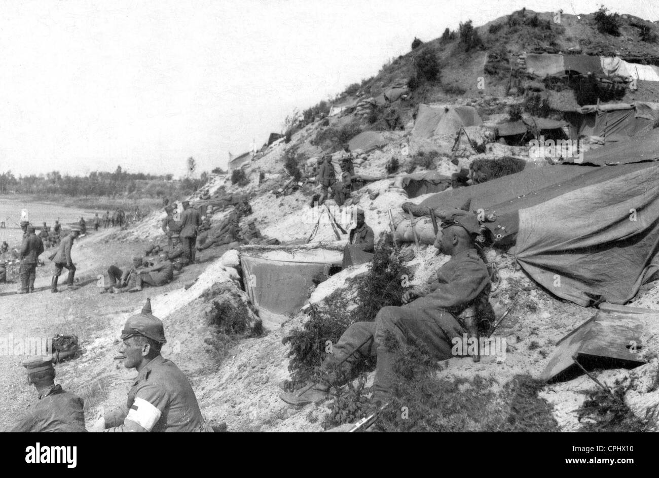 German soldiers on the Eastern front, 1915 Stock Photo - Alamy