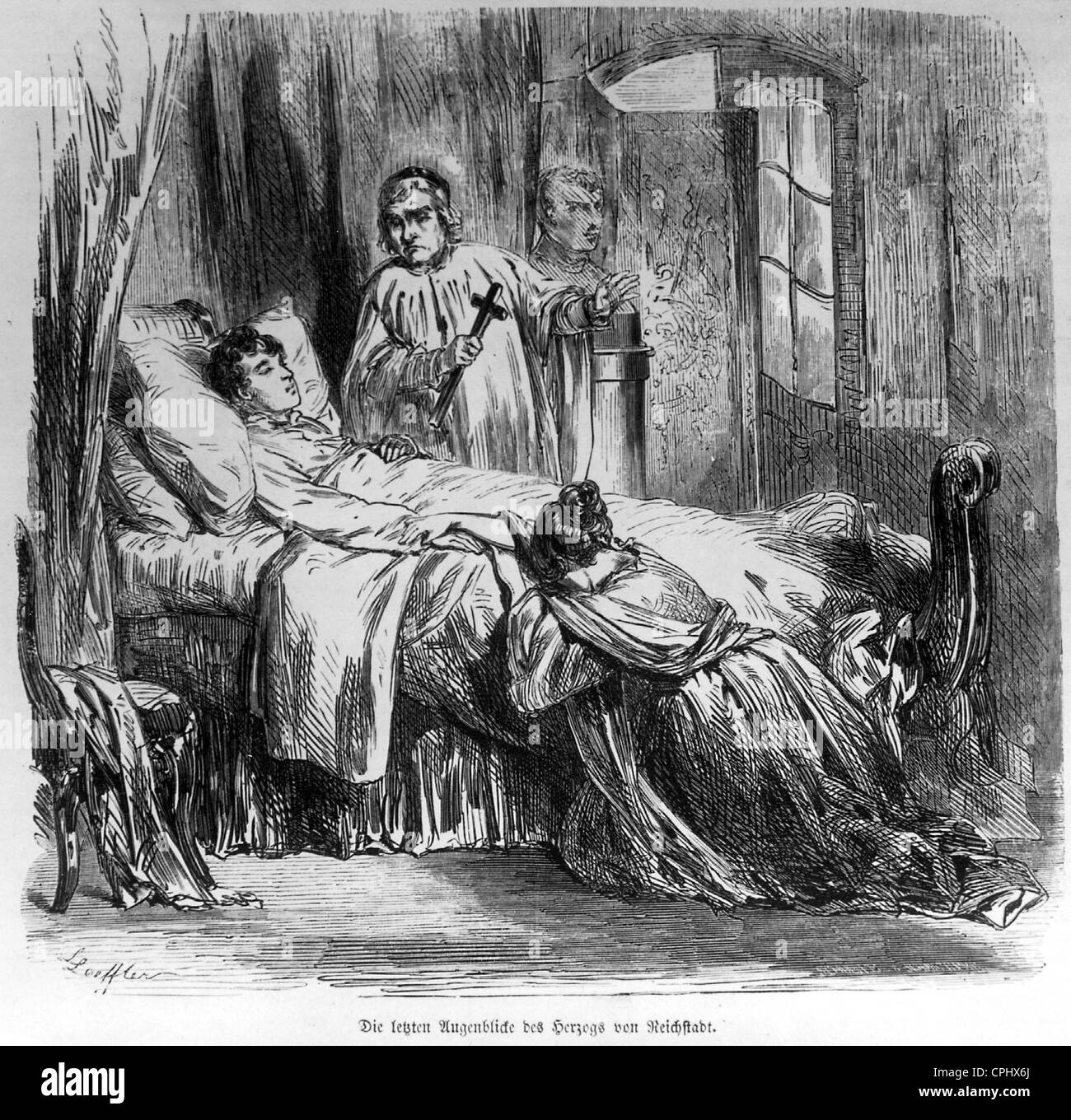 Napoleon on his deathbed Black and White Stock Photos & Images - Alamy