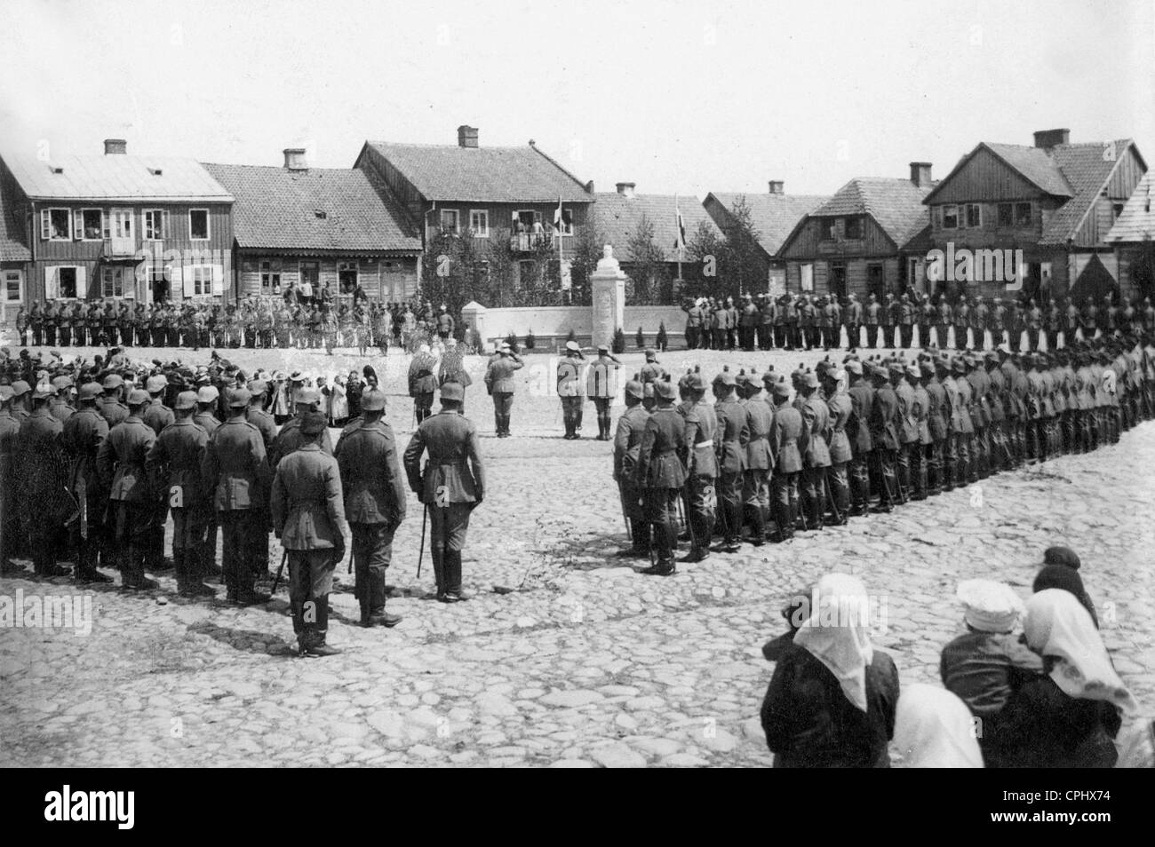 Unveiling of the Hindenburg memorial in Chorzele Stock Photo - Alamy
