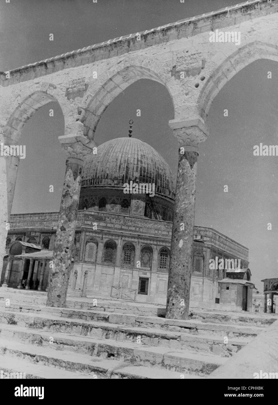 Jerusalem dome on rock Black and White Stock Photos & Images - Alamy