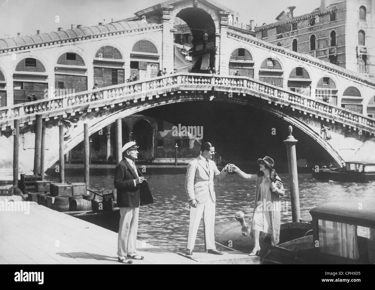Bridge over canal buildings architecture Black and White Stock Photos ...