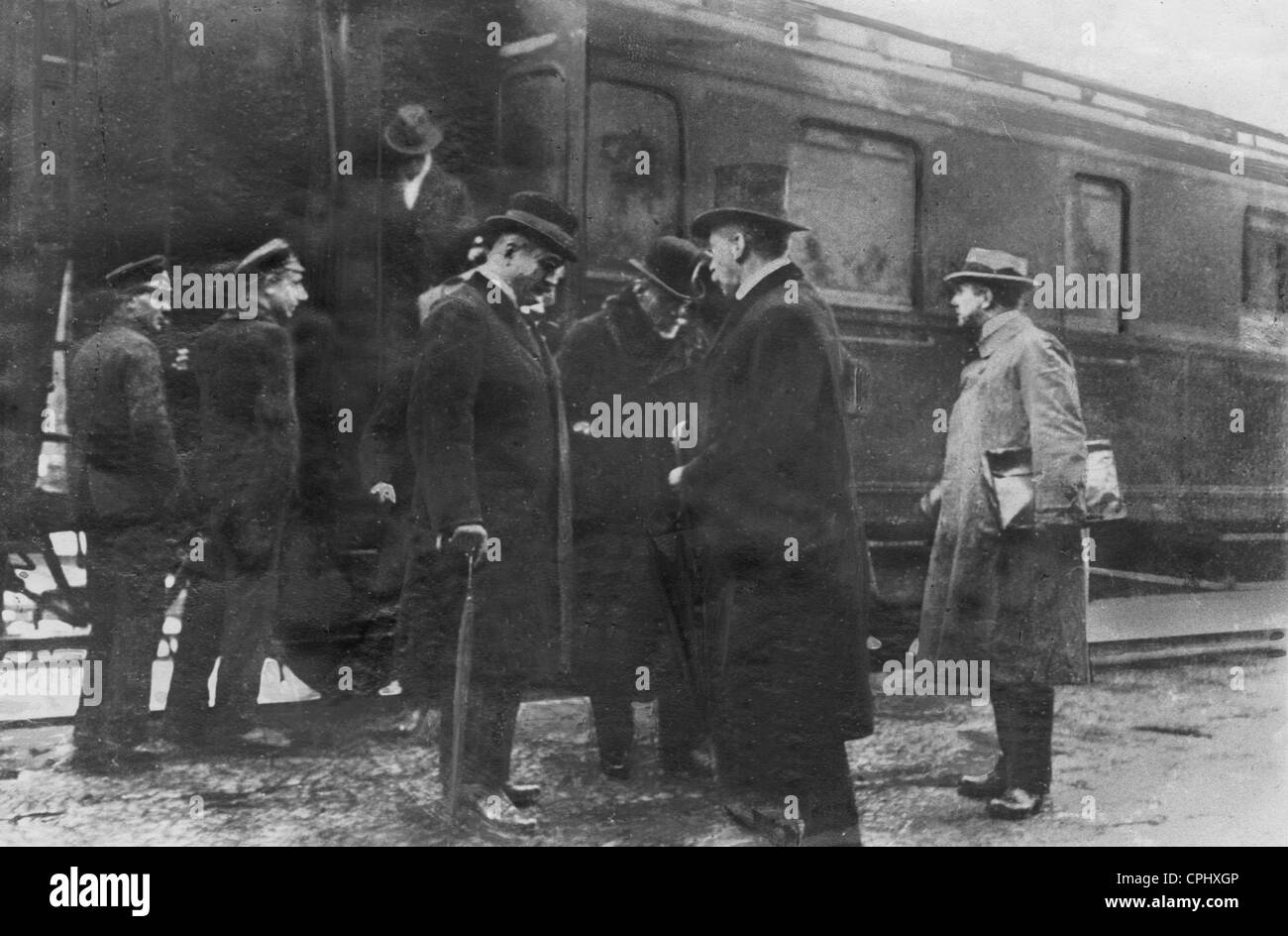 Gustav Bauer's arrival in Flensburg, 1919 Stock Photo - Alamy
