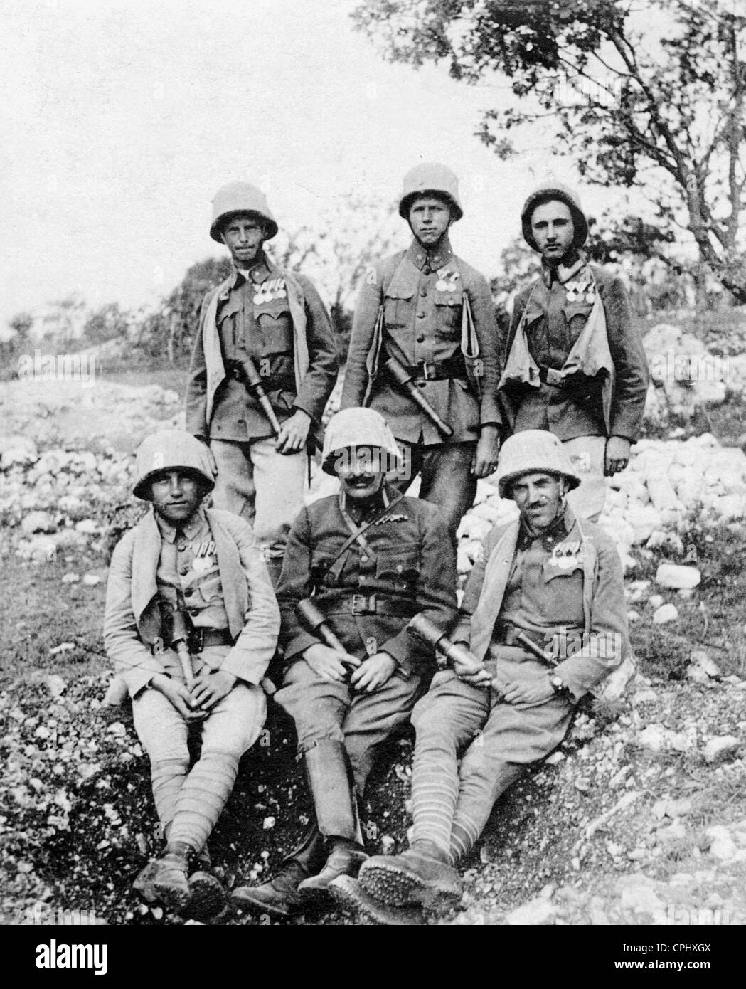 Multiply decorated Austro-Hungarian assault patrol commanders Stock ...