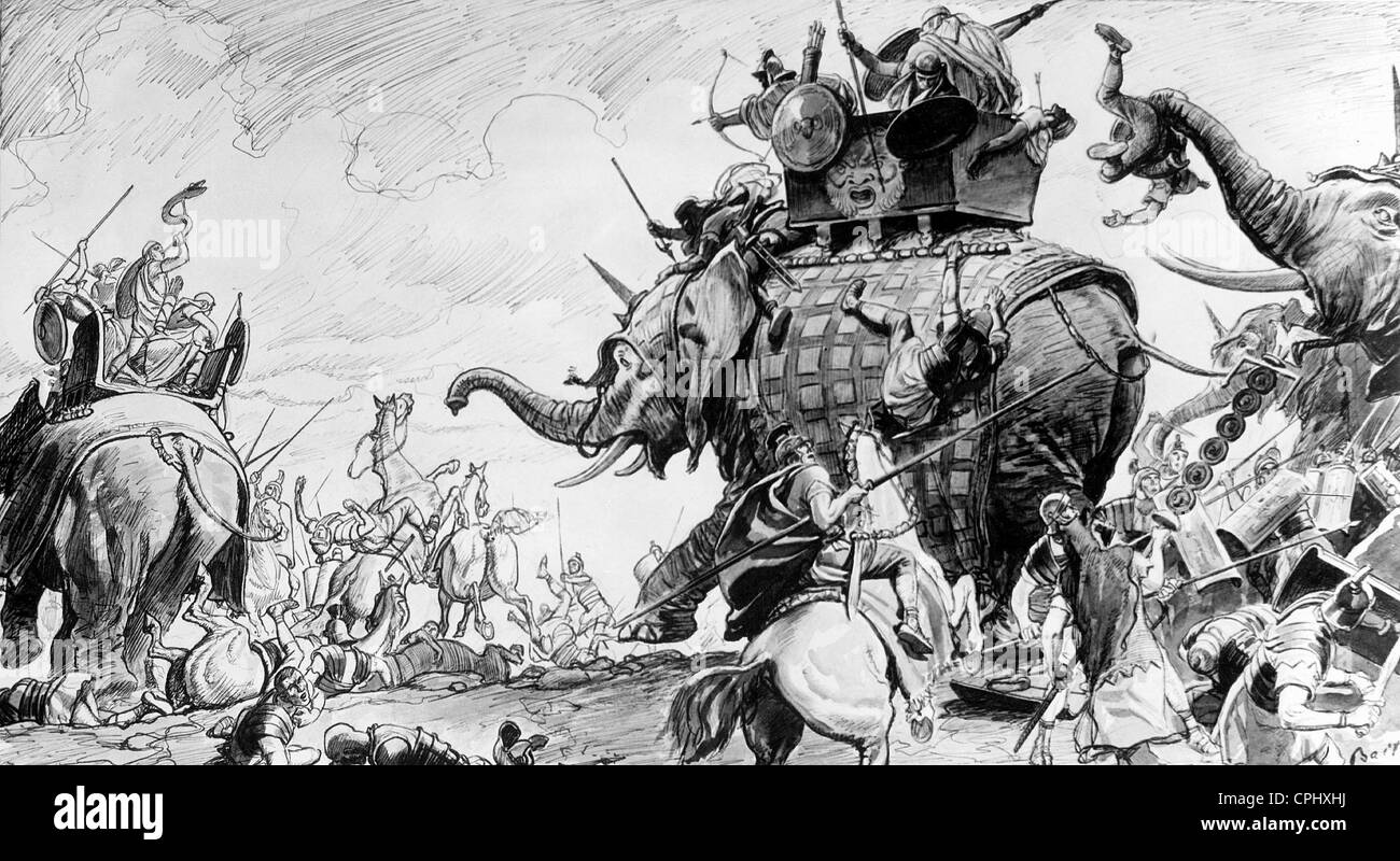 Hannibal's train over the Alps, 218 BC Stock Photo - Alamy