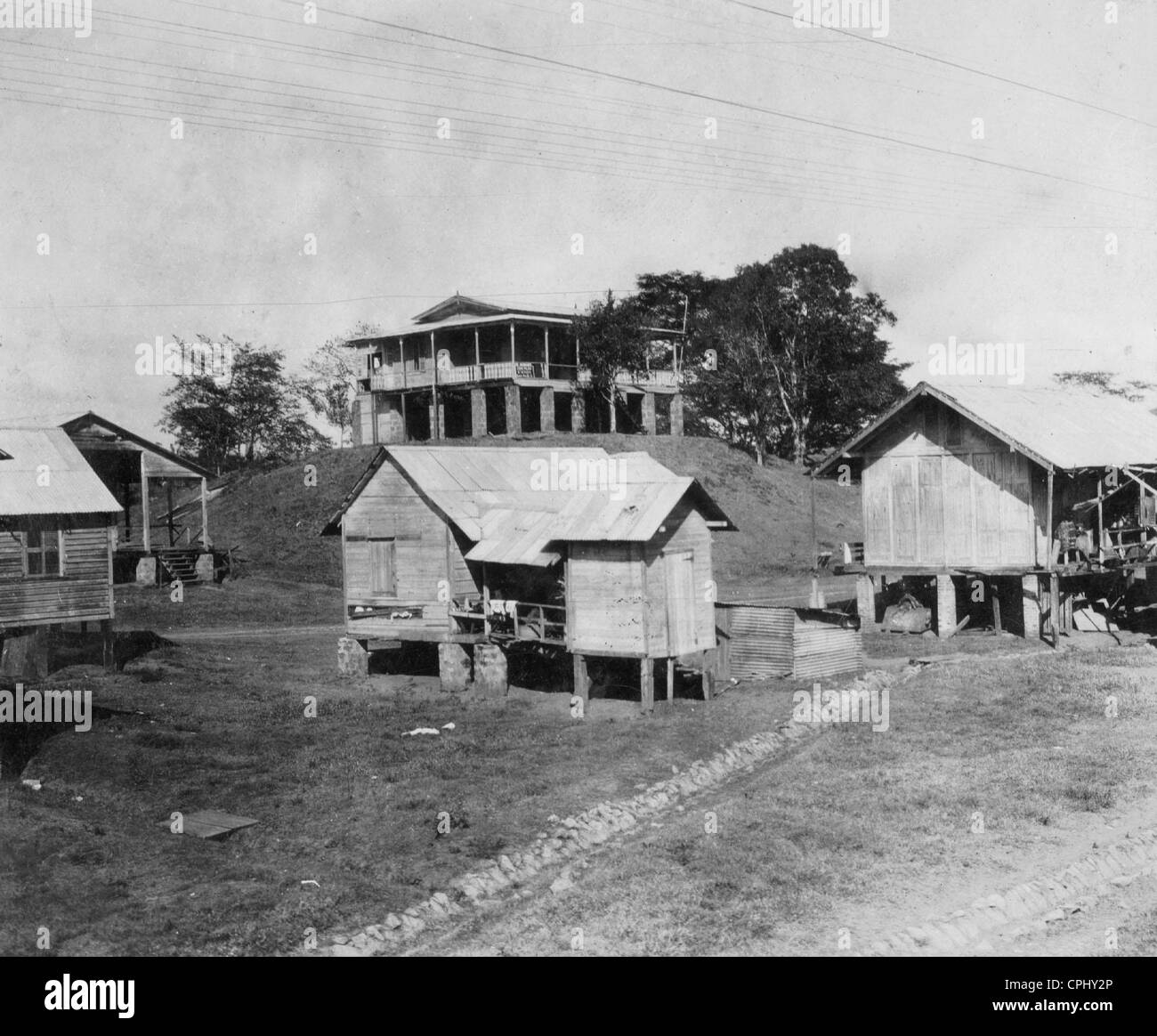 Panama canal construction Black and White Stock Photos & Images - Alamy