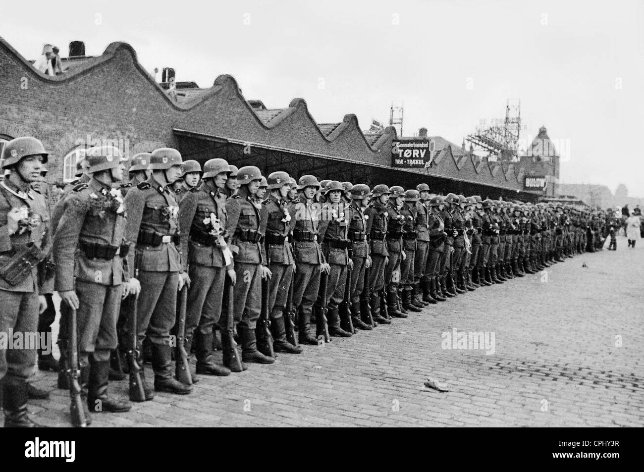 Volunteers of the Freikorps Danmark in Denmark, 1942 Stock Photo ...