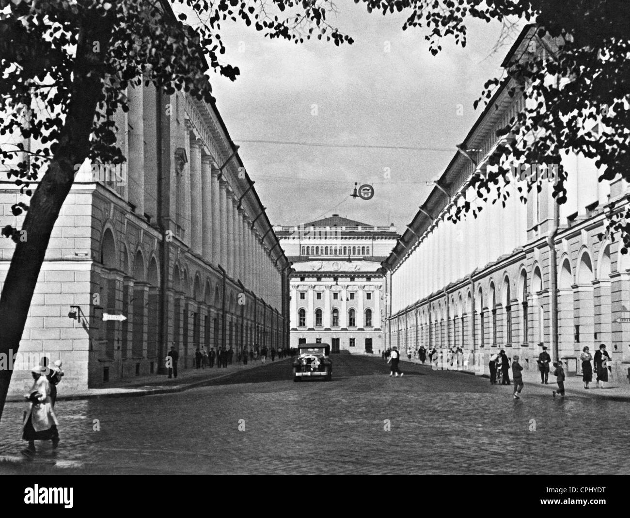 The Rossi Street in Leningrad, 1939 Stock Photo - Alamy