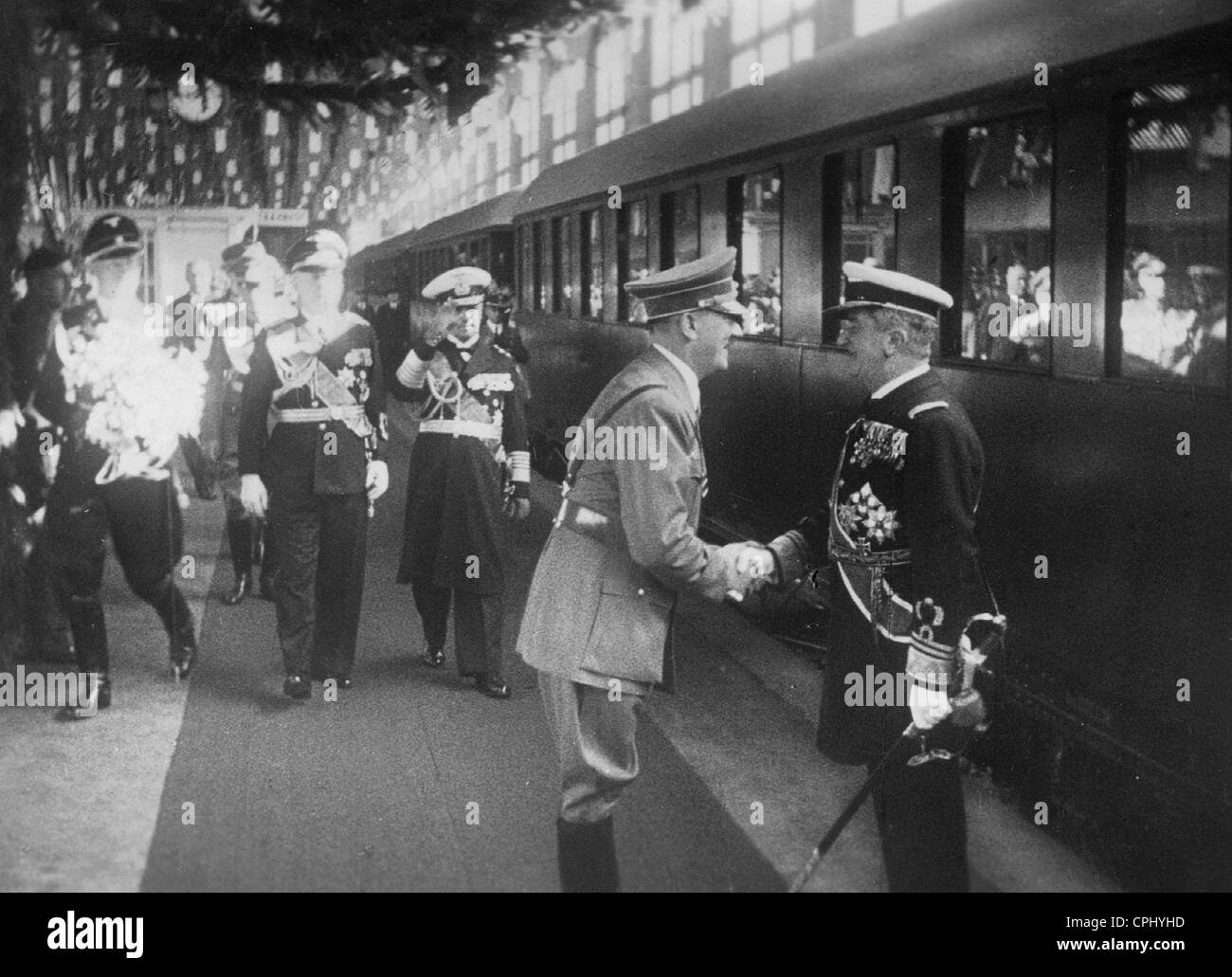 Adolf Hitler welcomes Miklos Horthy, 1938 Stock Photo - Alamy