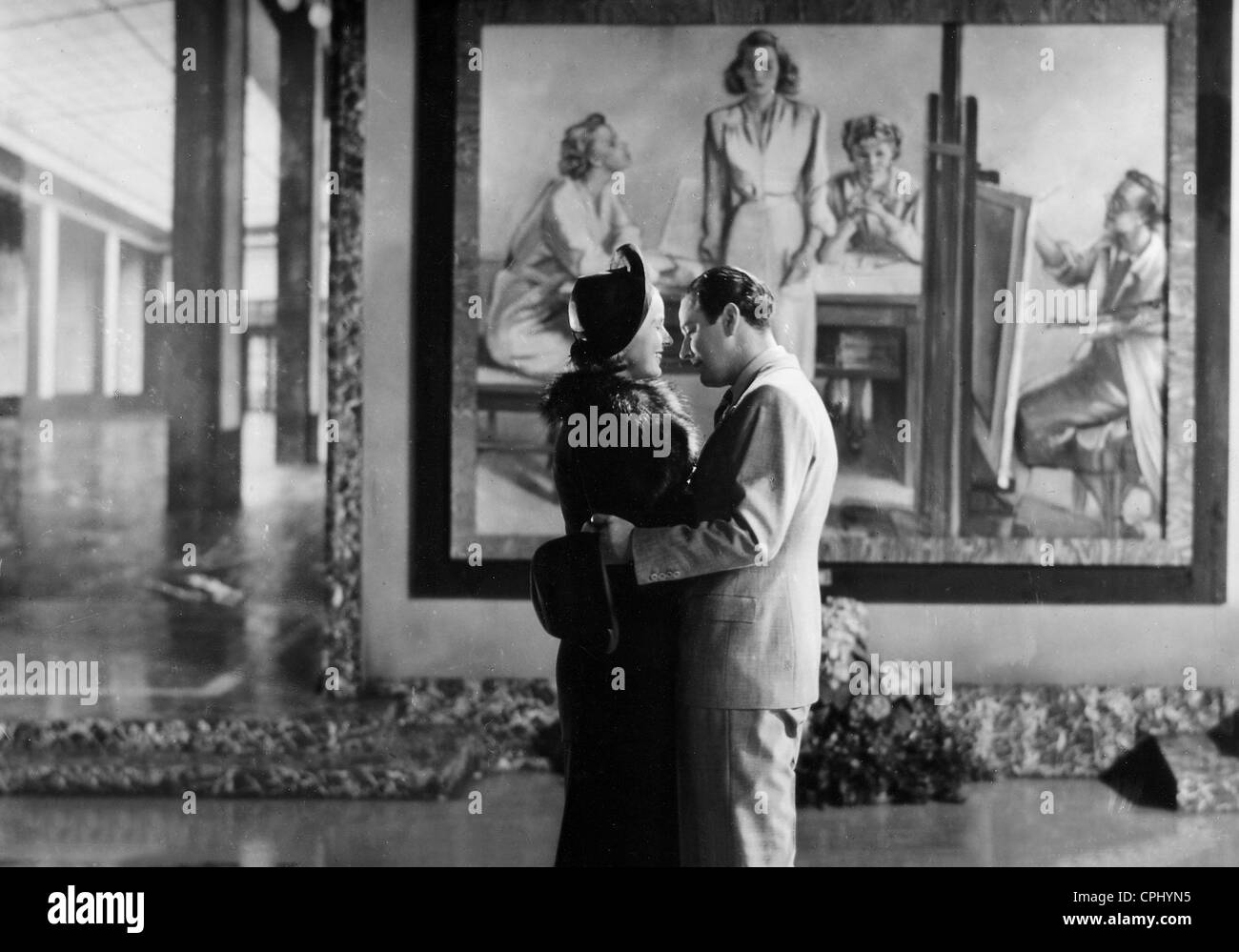 Ingrid Bergman and Hans Soehnker in 'The Four Companions', 1938 Stock ...