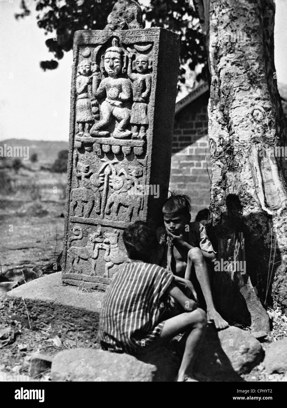 Indian village children, 1930 Stock Photo - Alamy