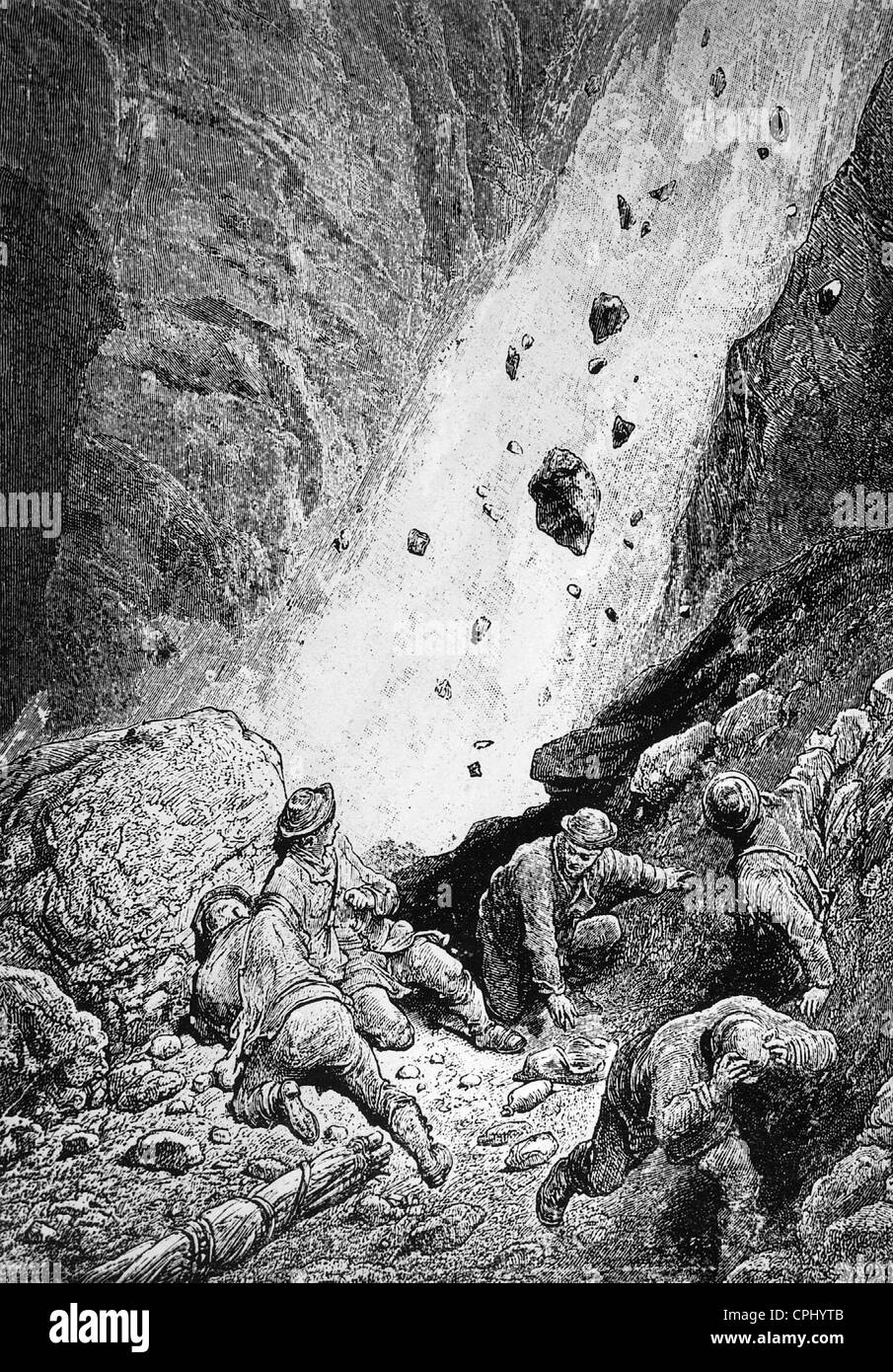 The first ascent of the Matterhorn, 1865 Stock Photo - Alamy