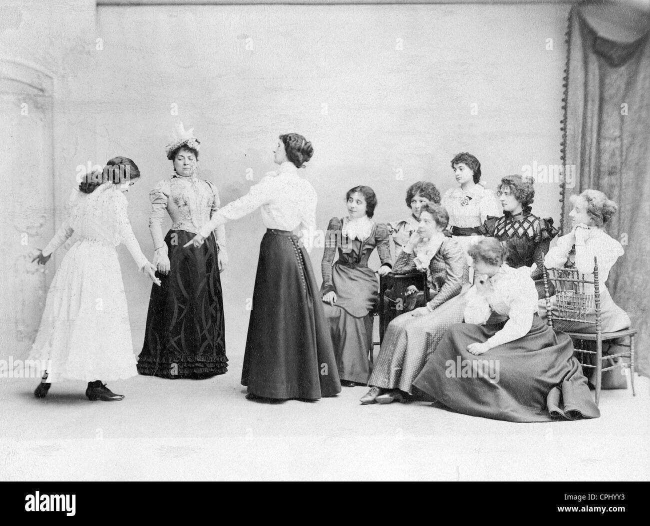 School of decency teaching in London, 1903 Stock Photo - Alamy