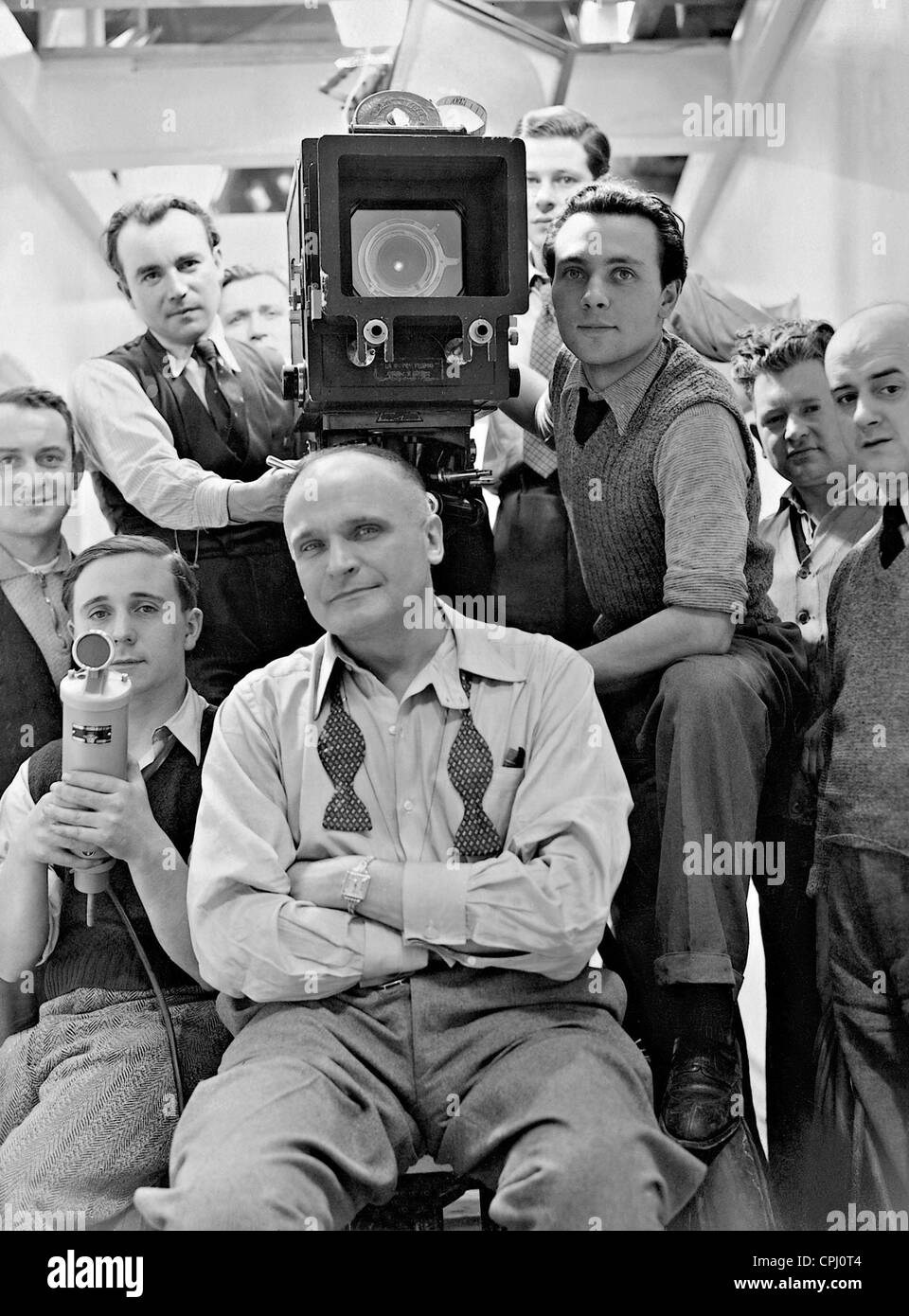 Arthur Robison during filming of 'The unmarried widow', 1935 Stock ...