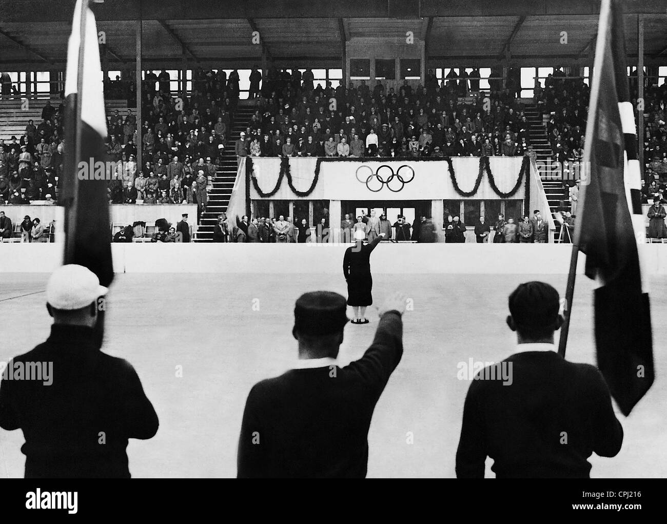 Opening of the Olympic ice stadium in Garmisch-Partenkirchen, 1934 Stock Photo - Alamy