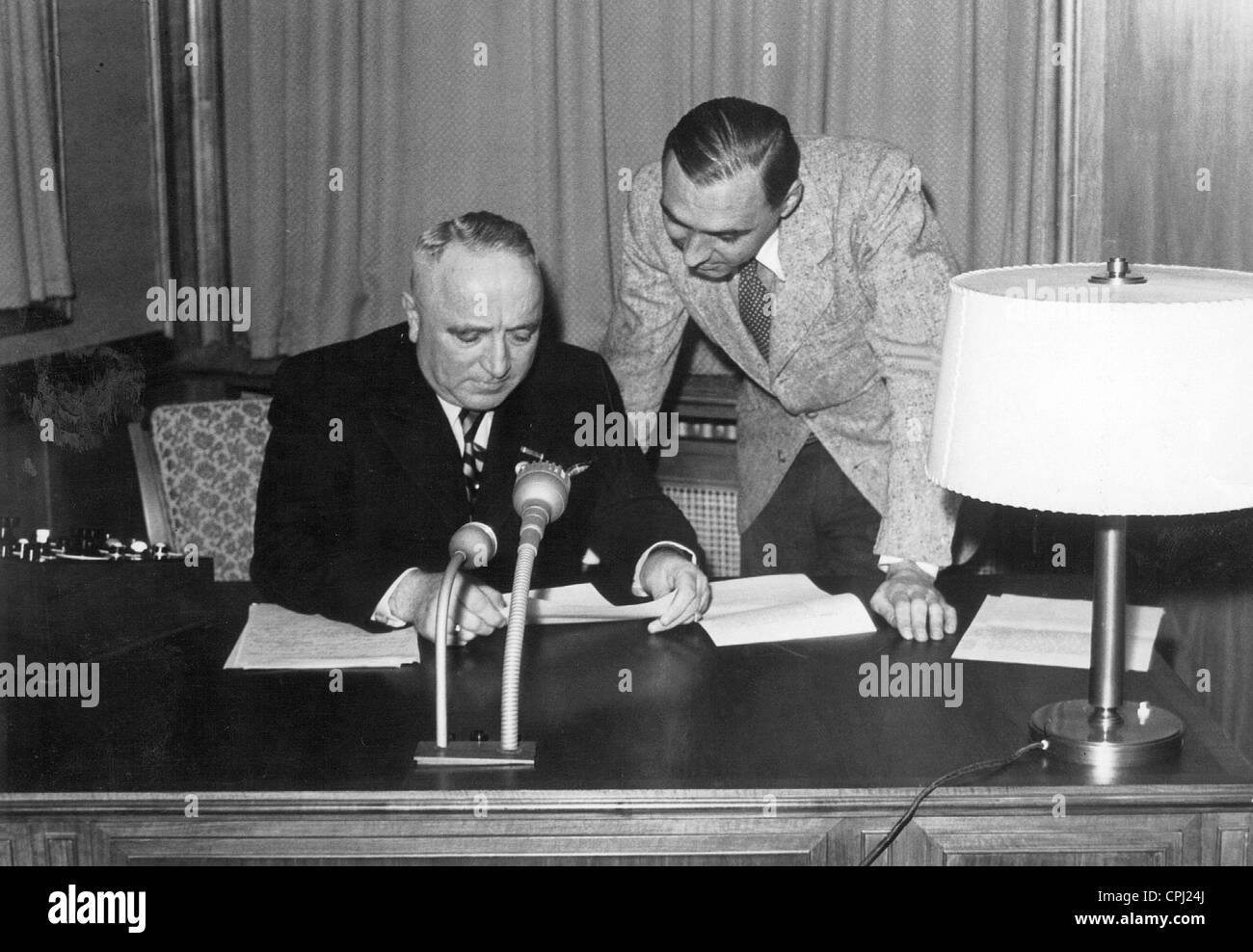 Robert Ley at a radio broadcasting, 1943 Stock Photo - Alamy