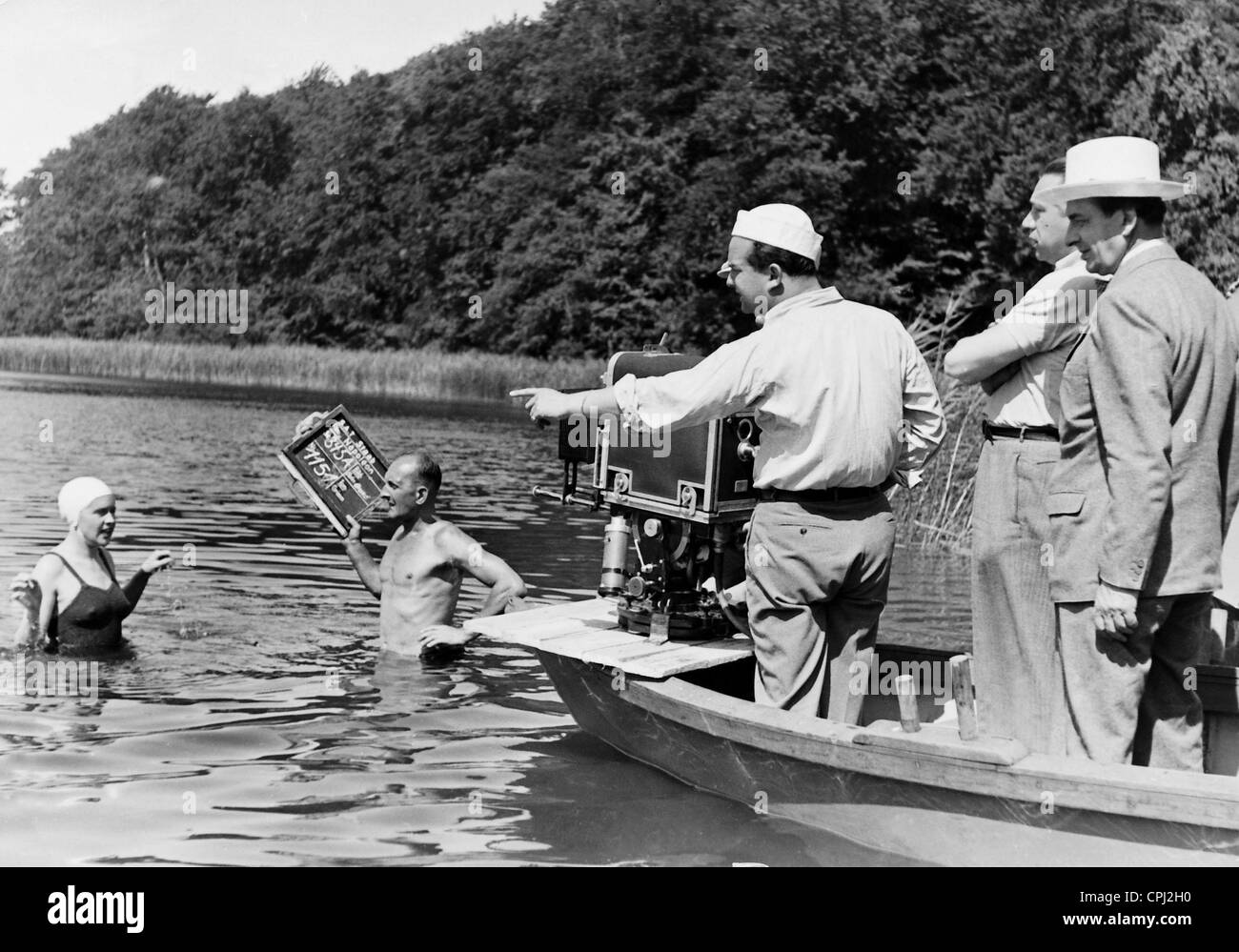 Curt Goetz and Else von Mollendorff during the filming of 'Napoleon is ...