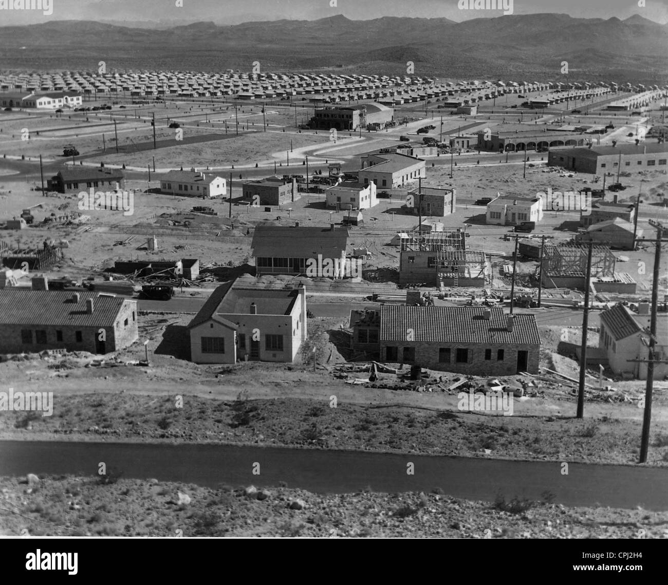 Working class settlement during the construction work on the Hoover Dam ...