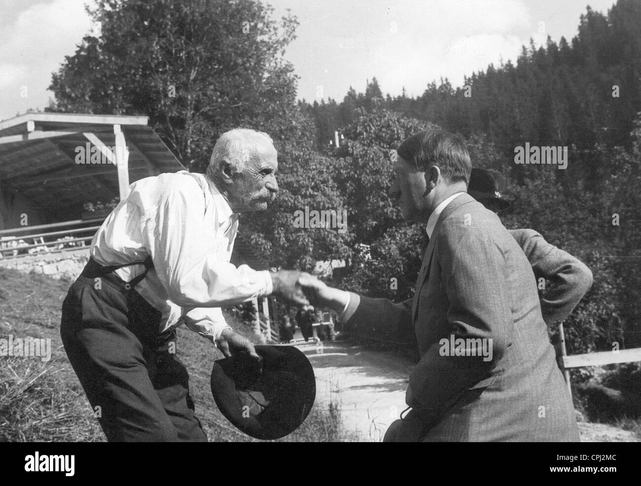 Adolf Hitler during a walk on the Obersalzberg, 1935 Stock Photo - Alamy