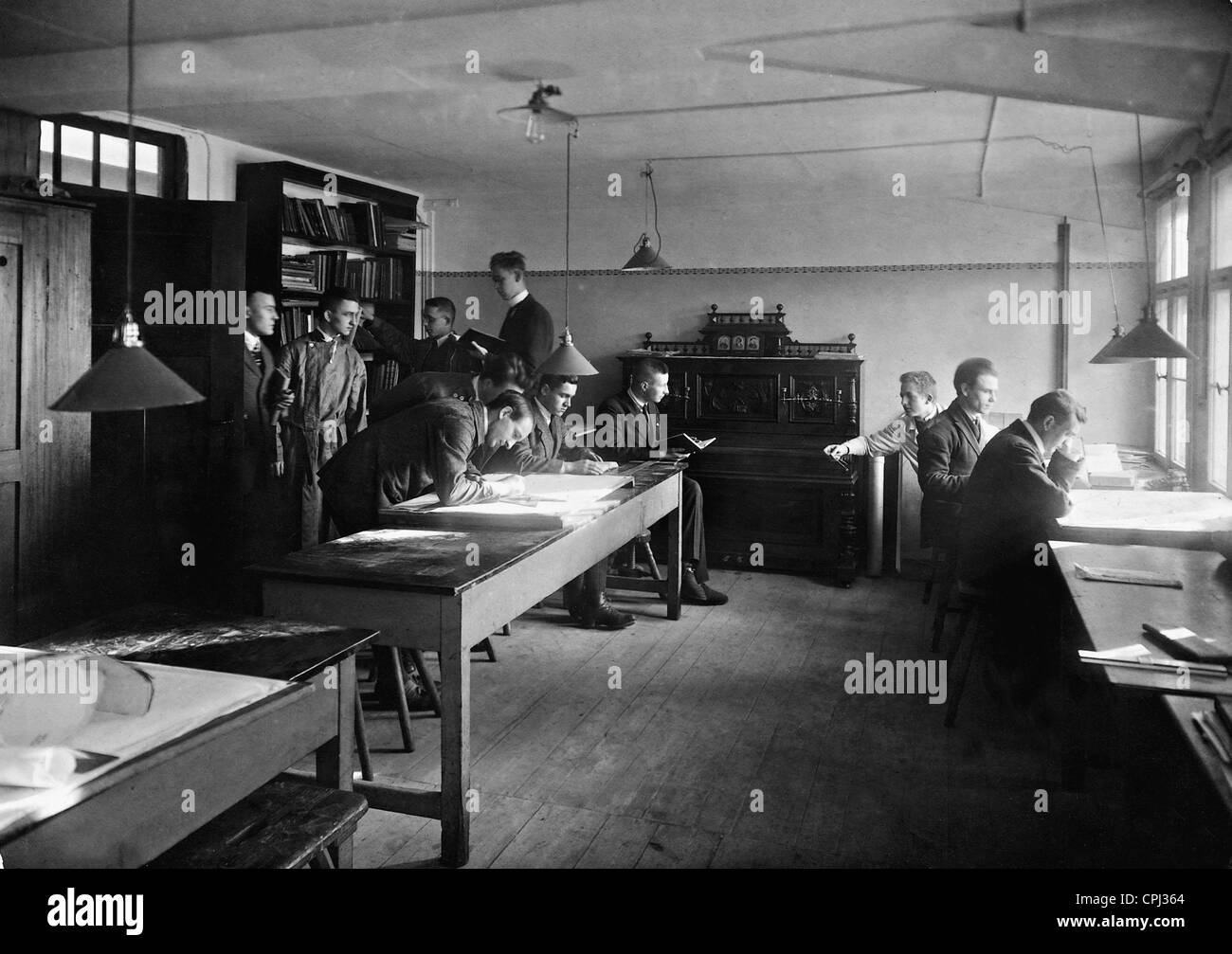 Students in the study, 1924 Stock Photo - Alamy