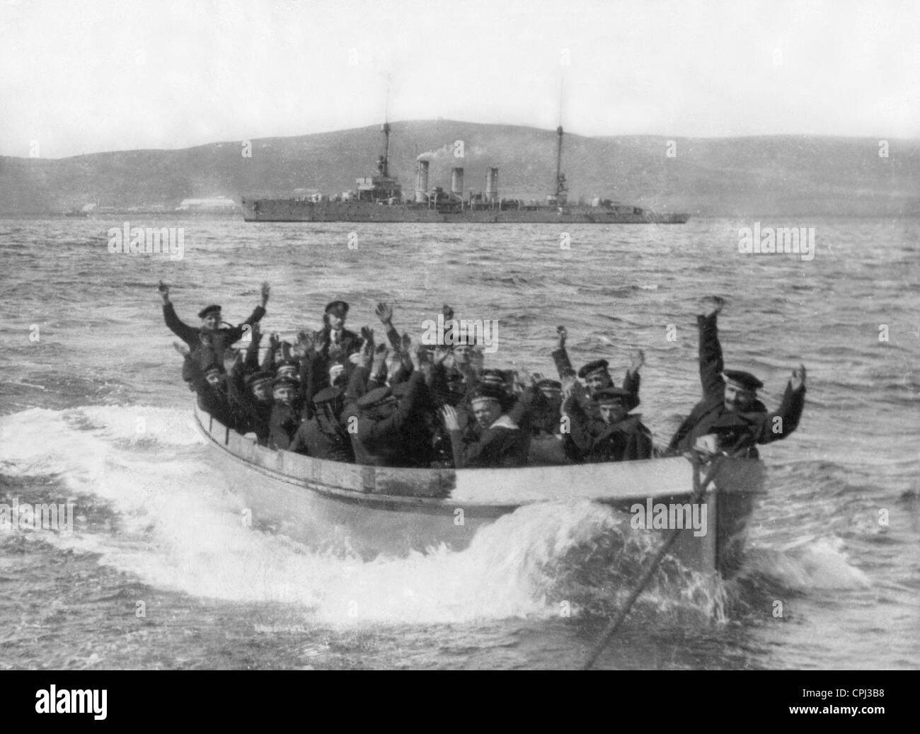 Sailors capitulate near Scapa Flow, 1919 Stock Photo - Alamy