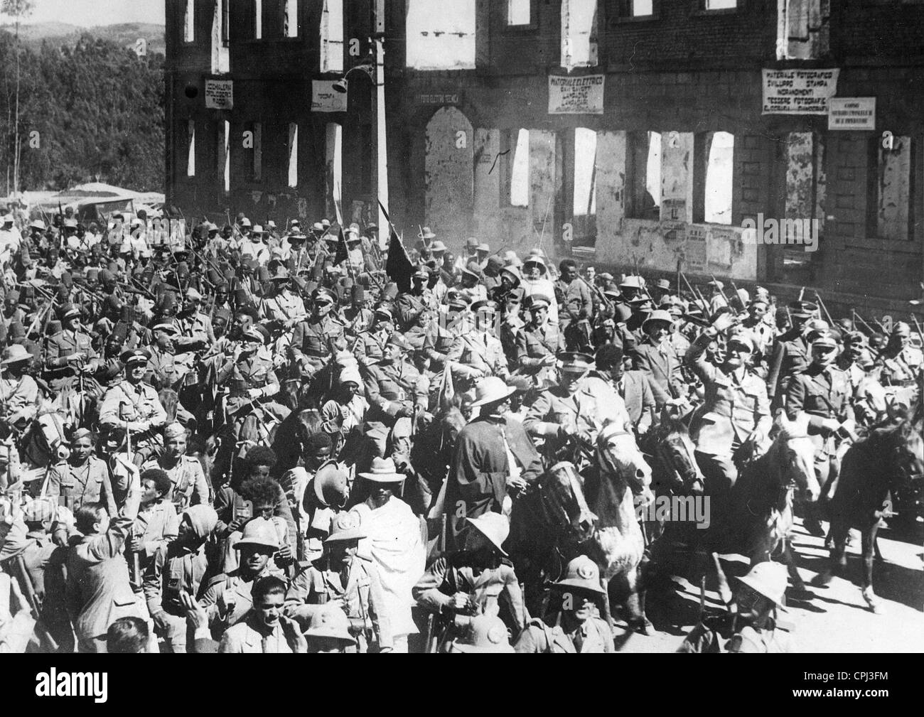 Marshall Pietro Graziani and Ras Hailu in Addis Ababa, 1937 Stock Photo ...