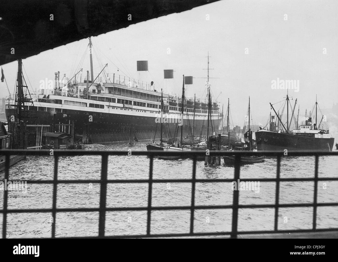 Cap Arcona in the Port of Hamburg Stock Photo - Alamy