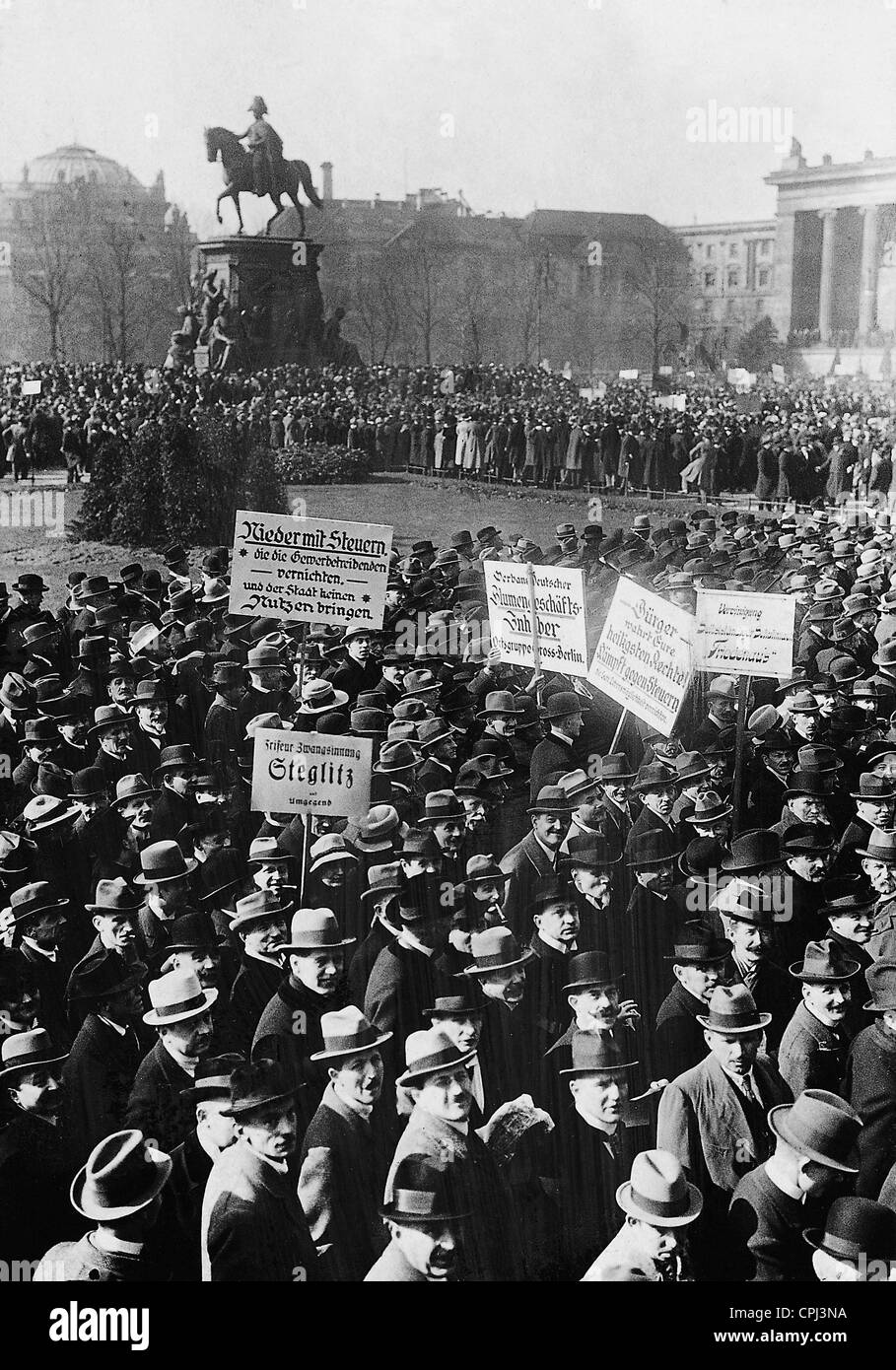 Protest against tax burdens, 1922 Stock Photo - Alamy