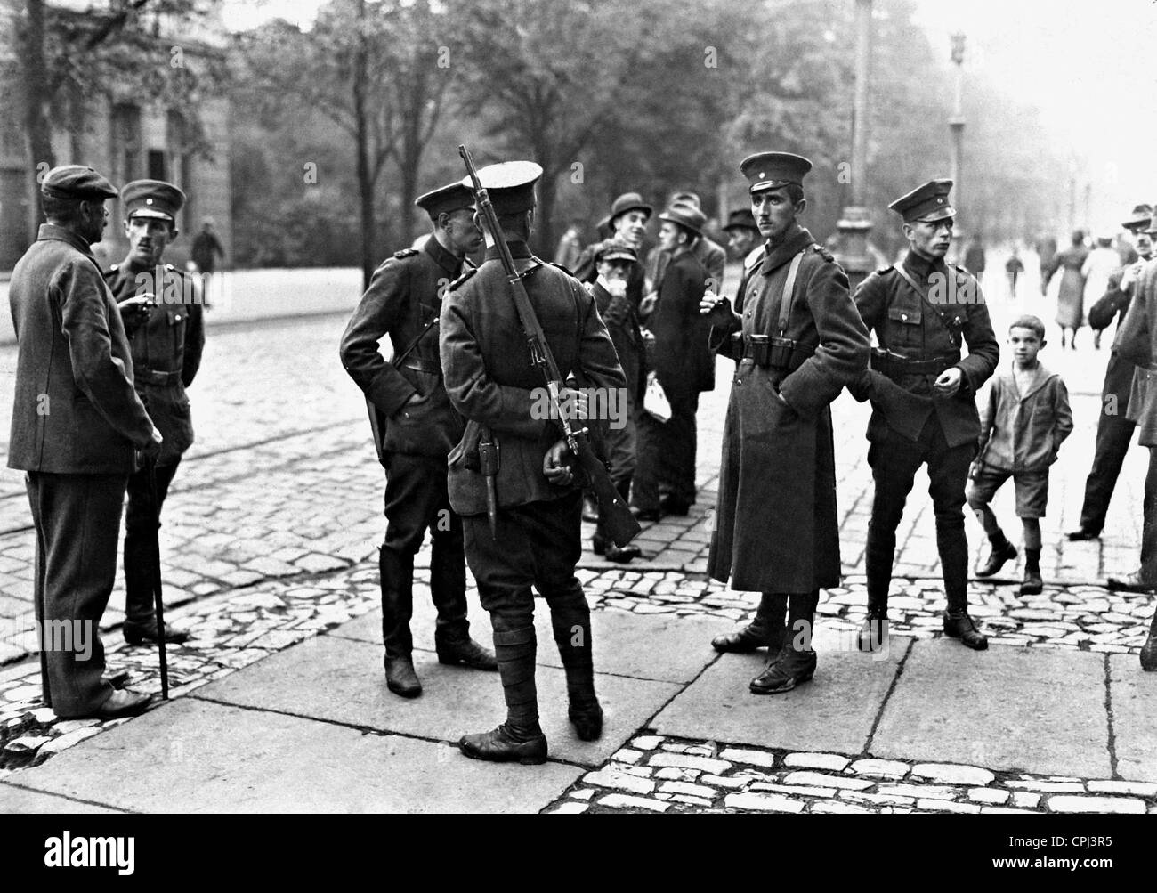 German Schutzpolizisten at the Polish uprising in Upper Silesia, 1920 ...
