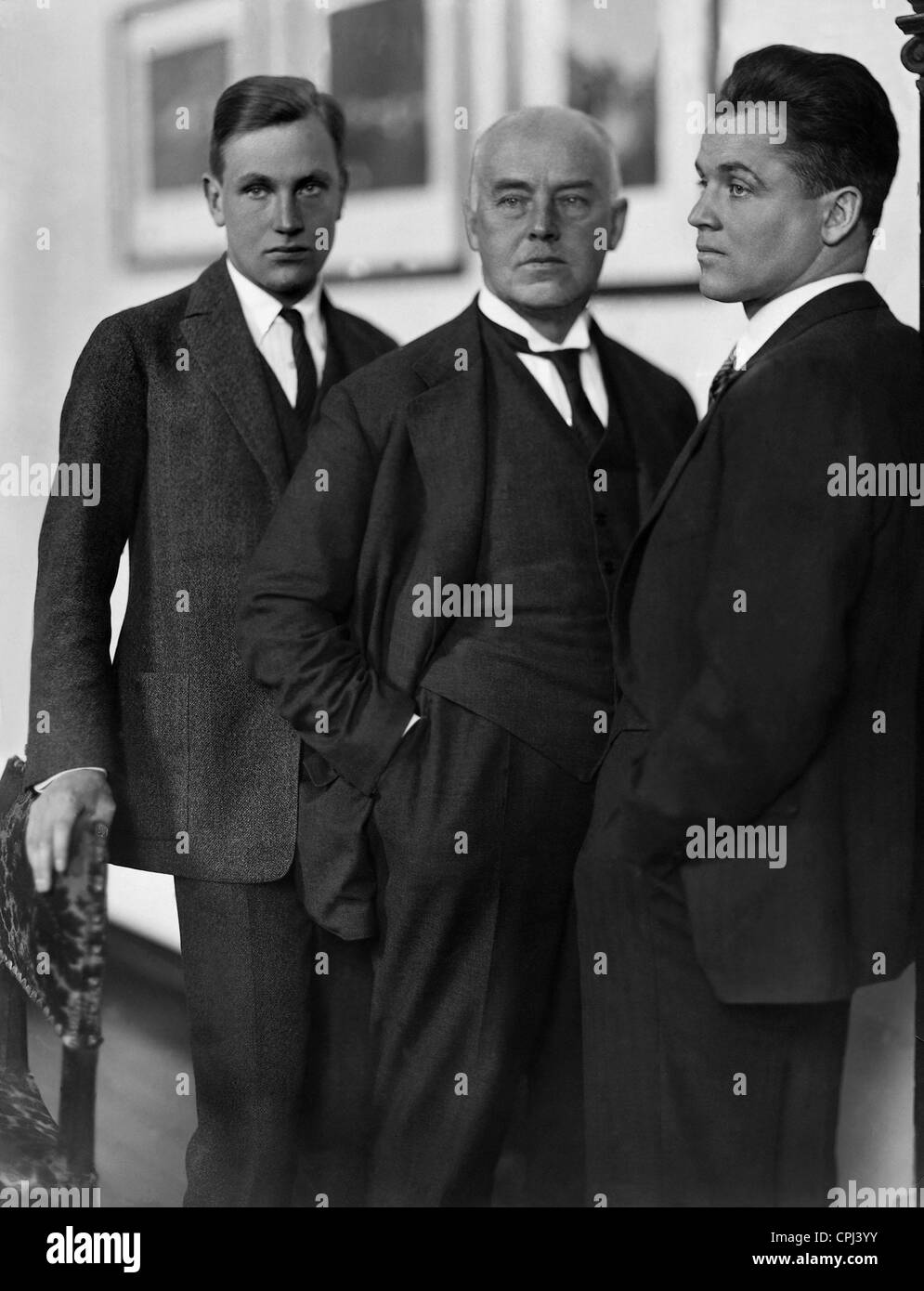 Ernst von Borsig with his sons, 1929 Stock Photo - Alamy